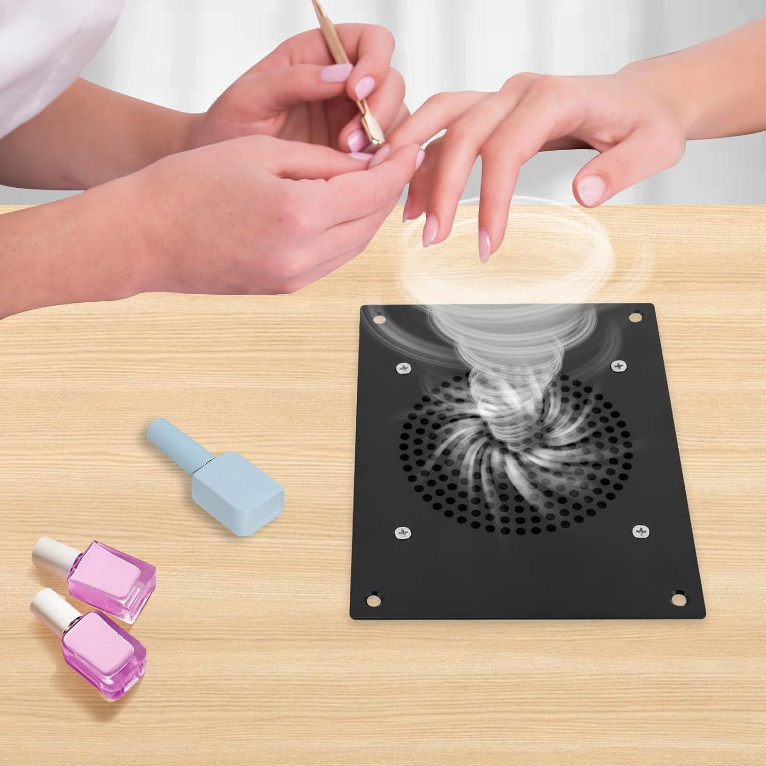3650RPM Desktop Nail Dust Collector, Table Embedded Nail Vacuum Cleaner ...