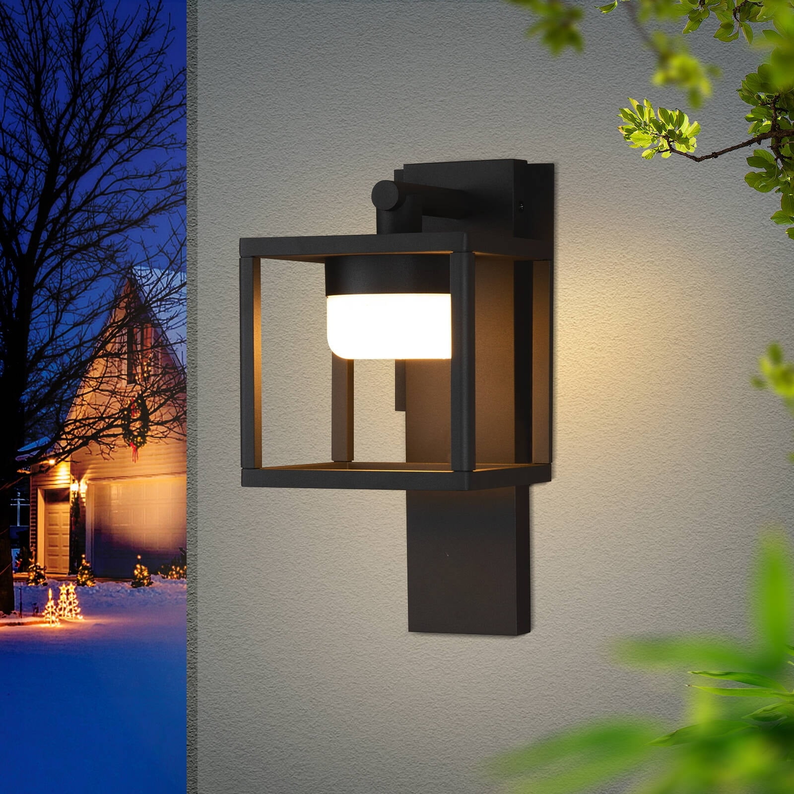 36513-white Outdoor Wall Light Wall Sconce GX53 LED Bulb 6.5W 650Lm ...