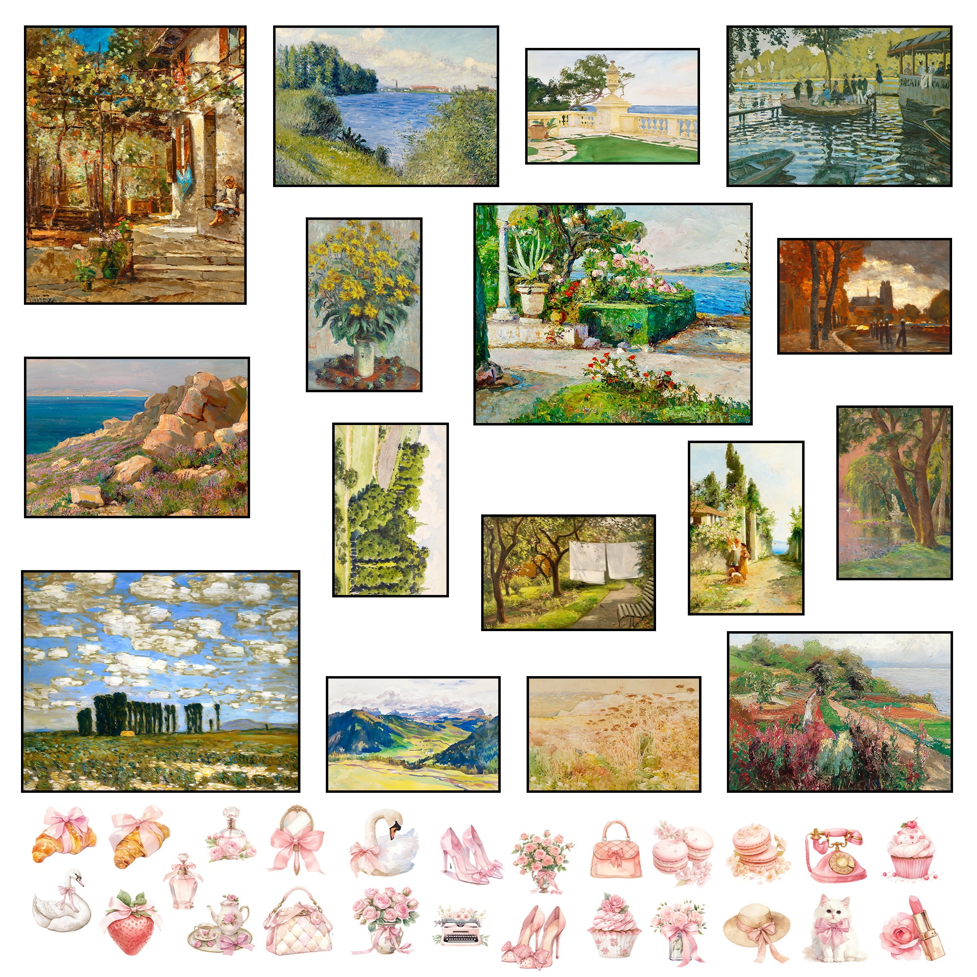 Lucky Numen Cottage Core Decor Vintage Pictures Cottagecore Posters ...