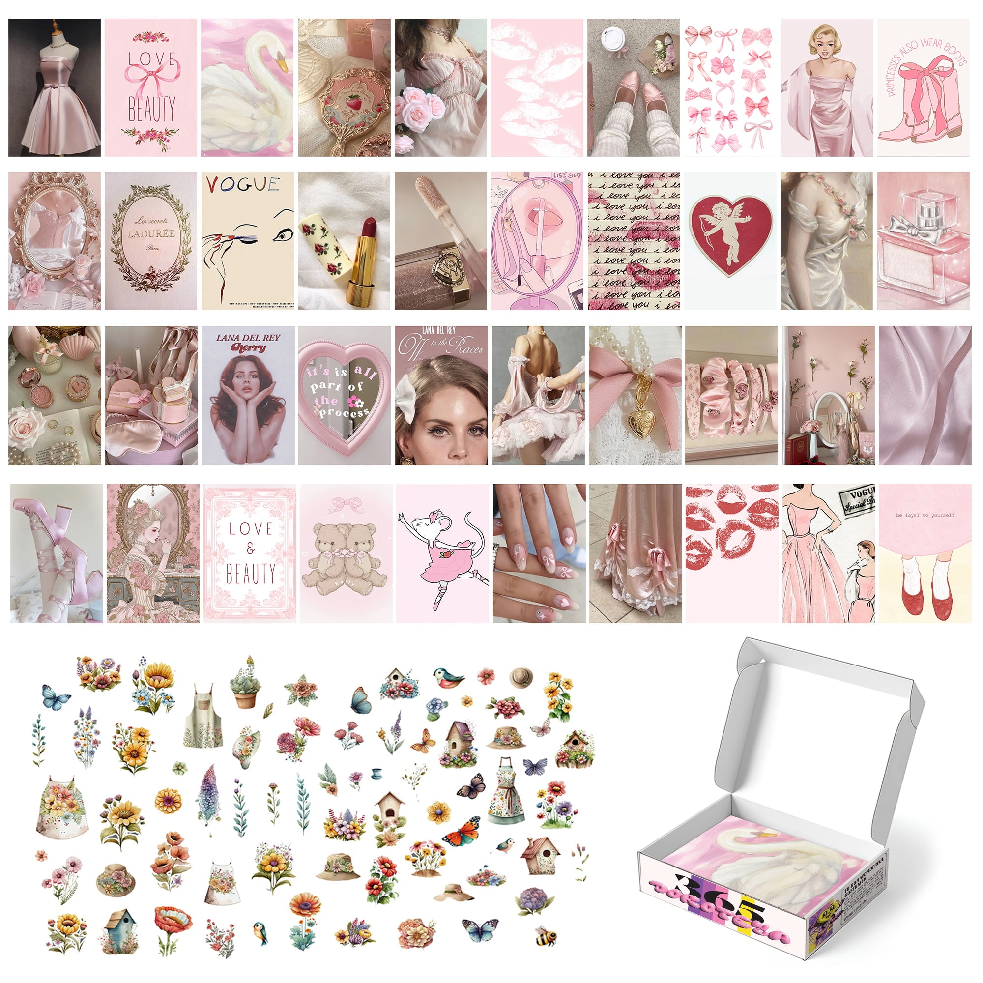 Lucky Numen Preppy Decor Coquette Bow Room Decor Pink Wall Decor ...