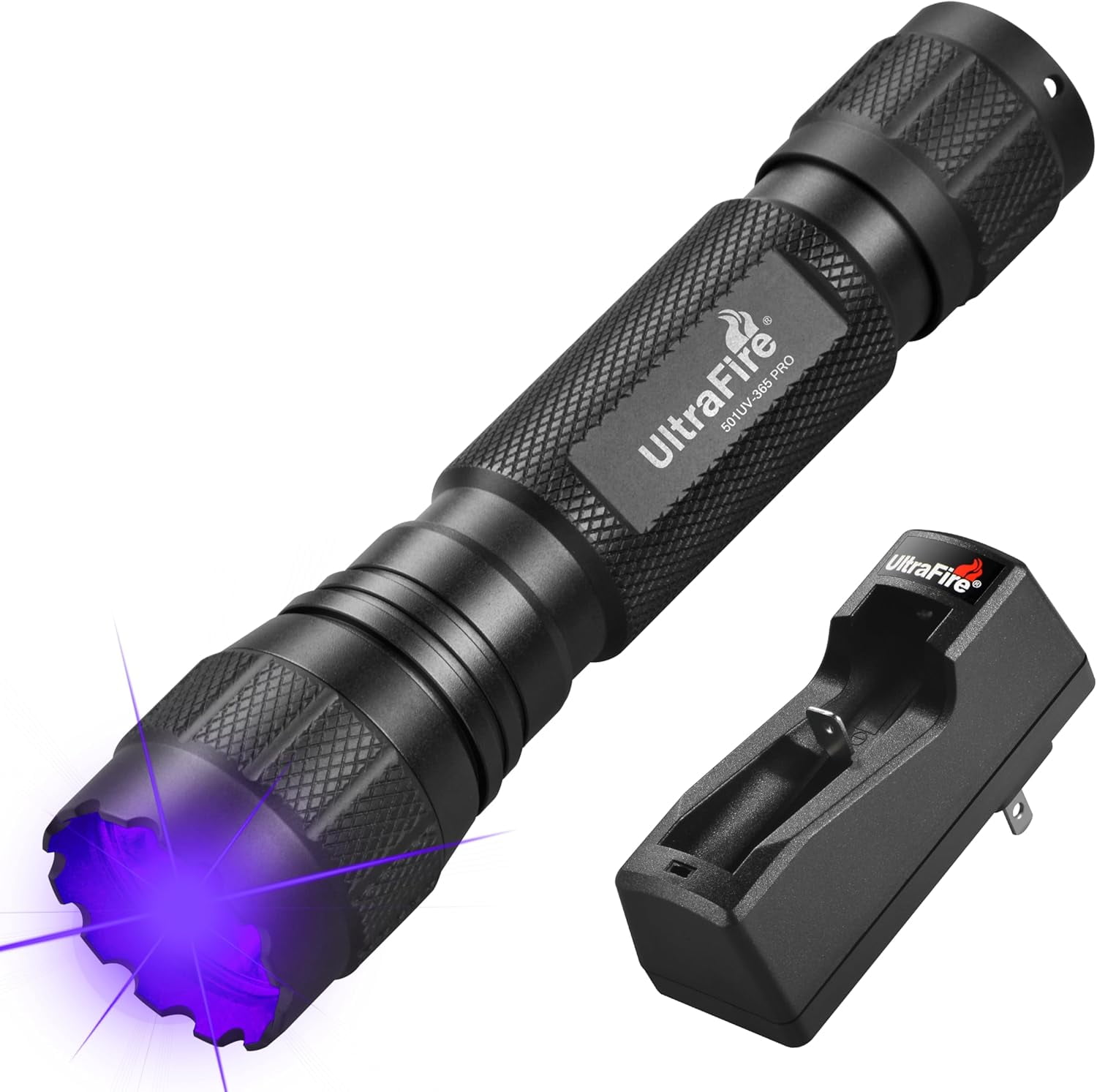 365nm UV Flashlight, 10W Single Mode Black Light Flashlight, Powerful ...