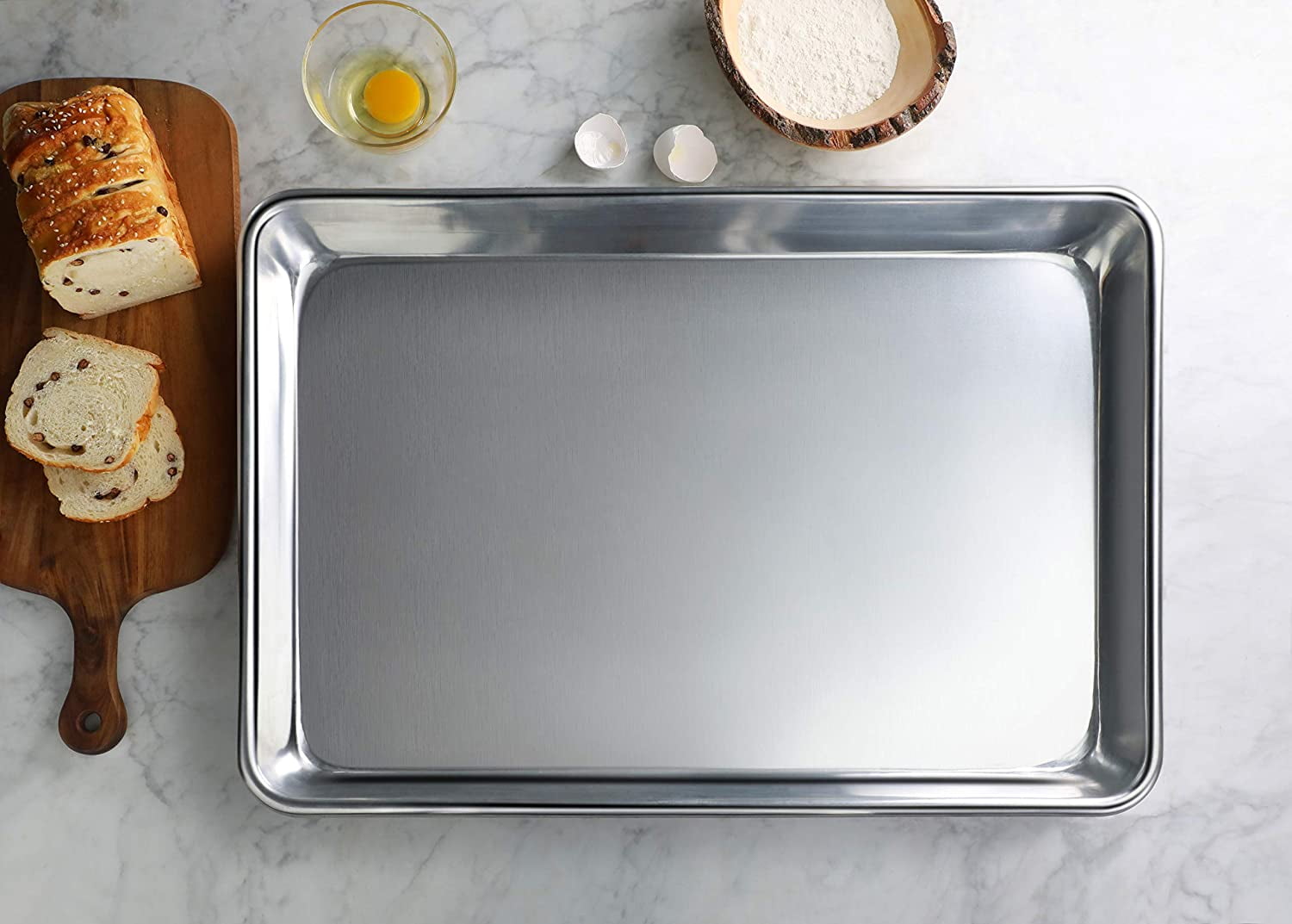 36800 Commercial-Grade 12-Gauge Aluminum Open Bead Sheet Pan/Bun Pan ...