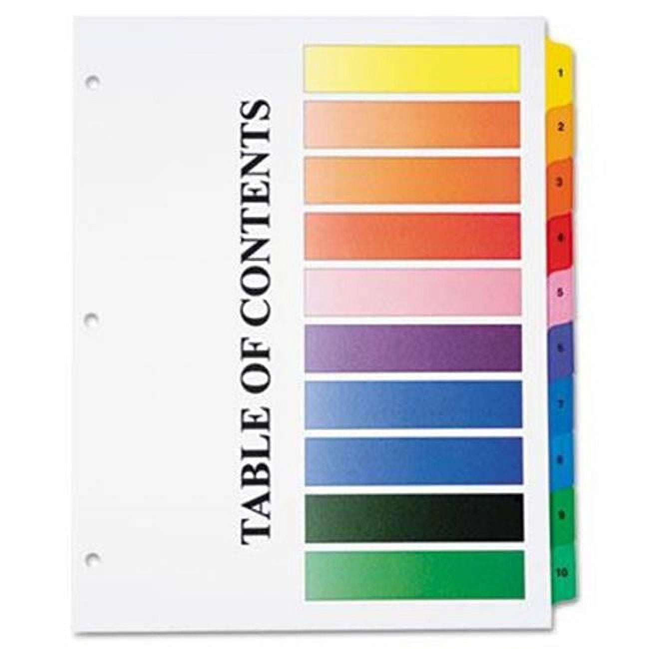 3683489 7530013683489 One-Step Index Sheets 10-Tab 1-10 & Letter ...