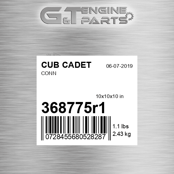 368775R1 CONN fits CUB CADET (New OEM) - Walmart.com