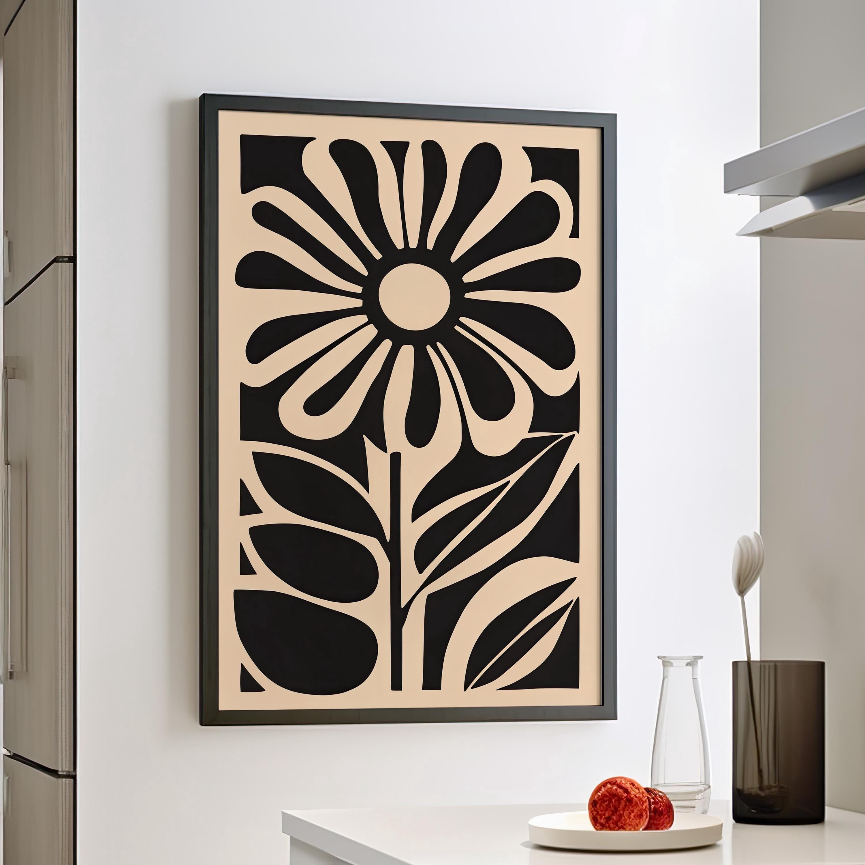 369 Prints Abstract Sunflower Wall Art Poster Botanical Art Print ...