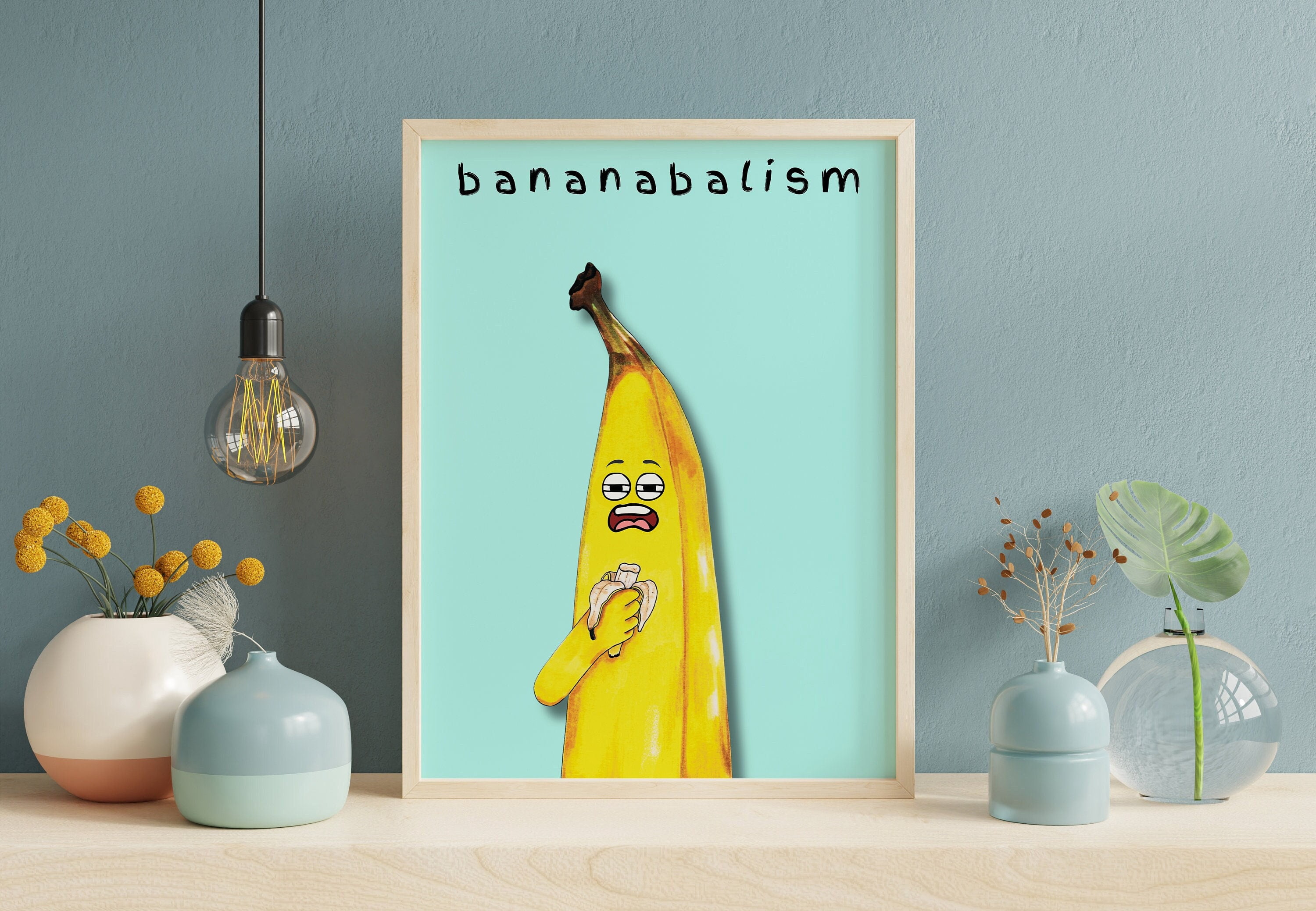 369 Prints Aesthetic Room Poster, Typography Wall Art, Banana Wall Art ...