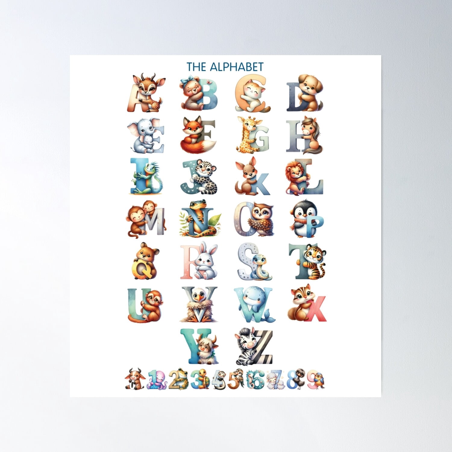 369 Prints Alphabet Poster- No Framed, Vintage Wall Art, Trendy Retro ...