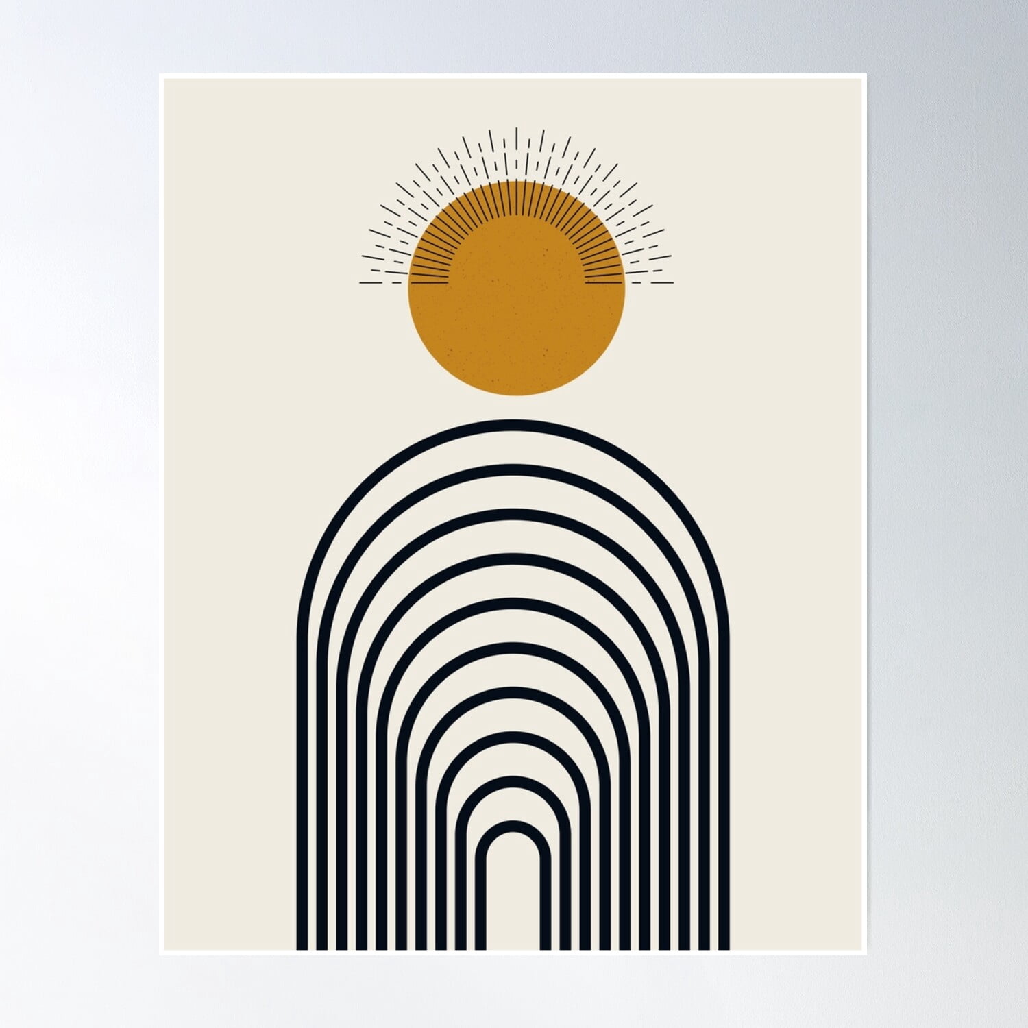 369 Prints Arch And Sun- No Framed, Vintage Wall Art, Trendy Retro ...