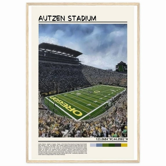 369 Prints Autzen Stadium Print Autzen Stadium Wall Art Autzen Stadium ...