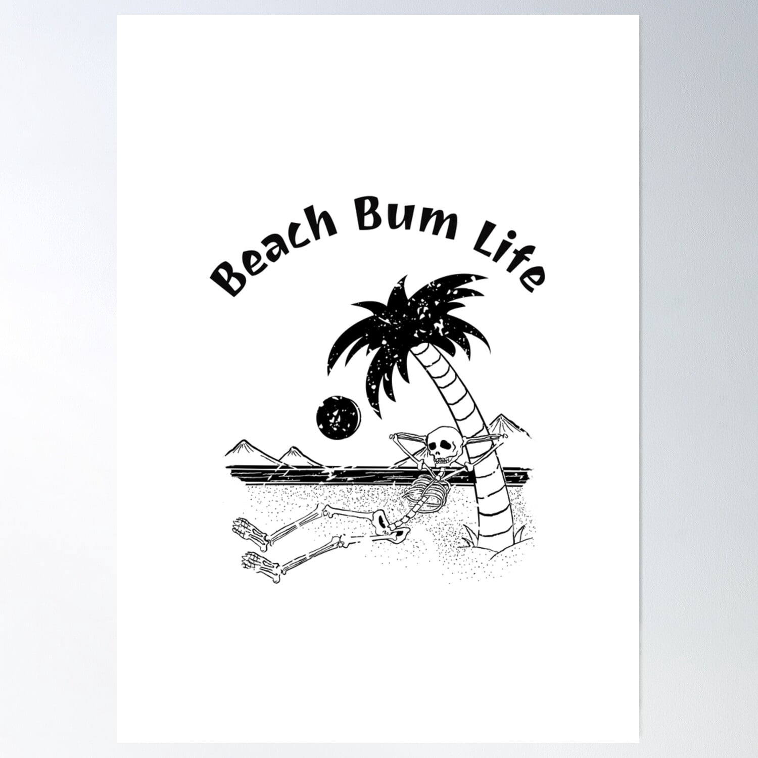 369 Prints Beach Bum Life- No Framed, Vintage Wall Art, Trendy Retro ...