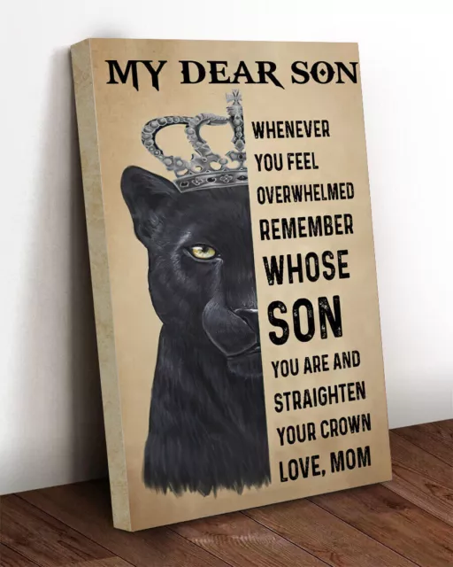 369 Prints Black Panther My Dear Son Whenever You Feel Overwhelmed ...
