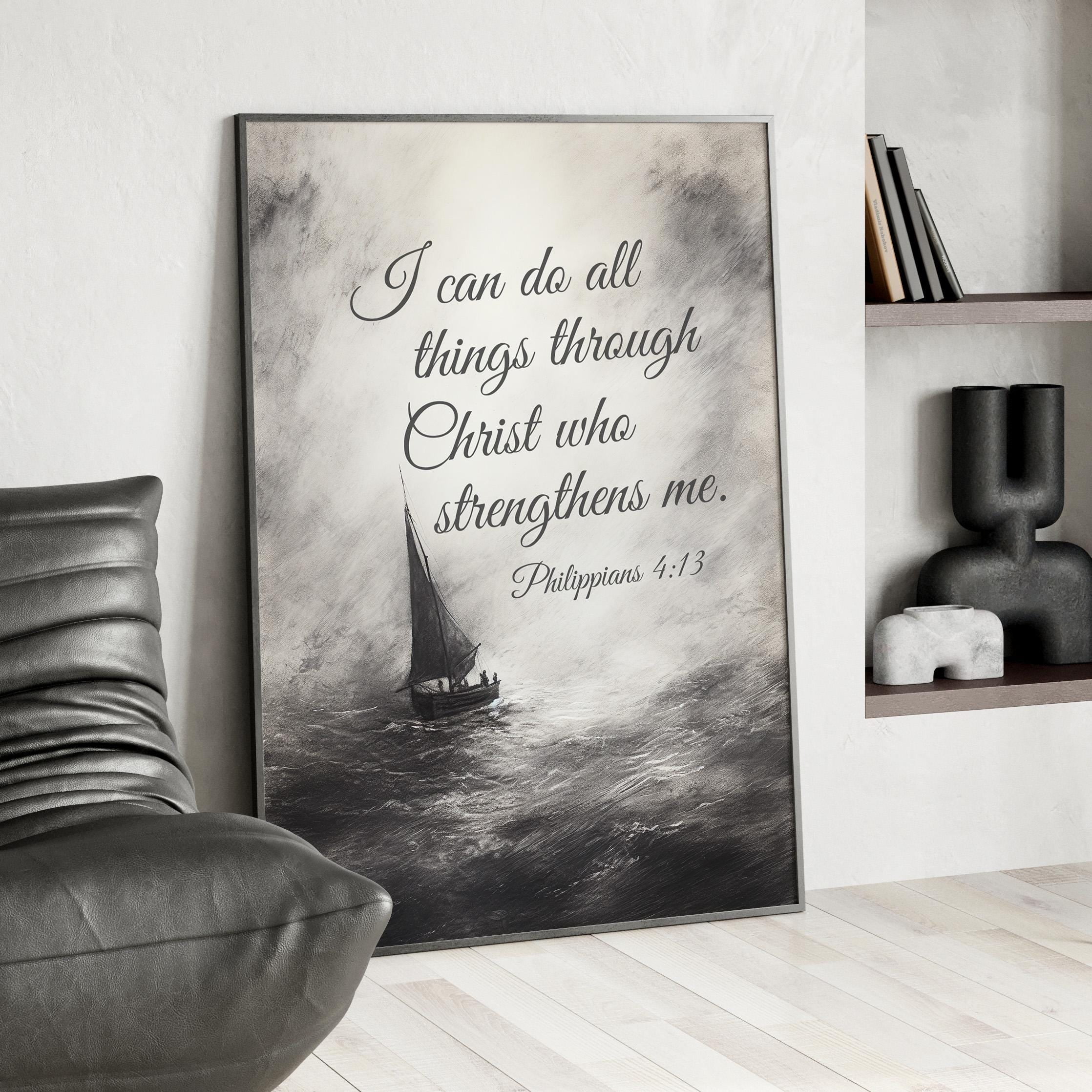 369 Prints Boat Sailing Through Rough Seas Art Print Or With Scripture ...