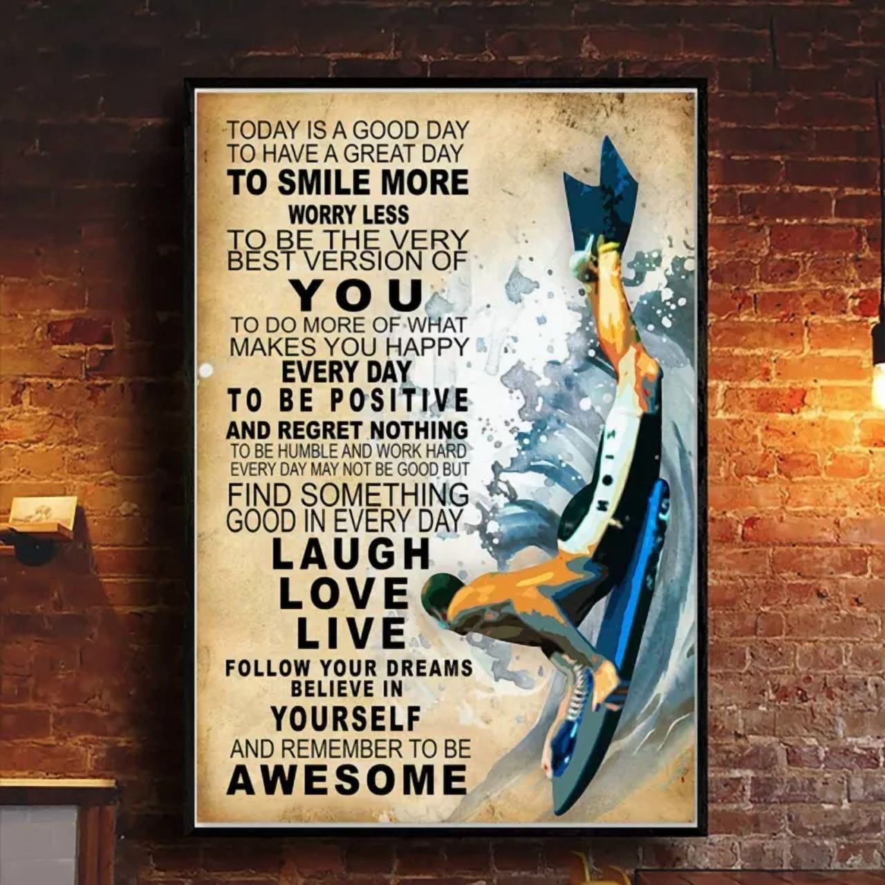 369 Prints Bodyboarding Surfing Surfer Today Is A Good Day Laugh Love ...