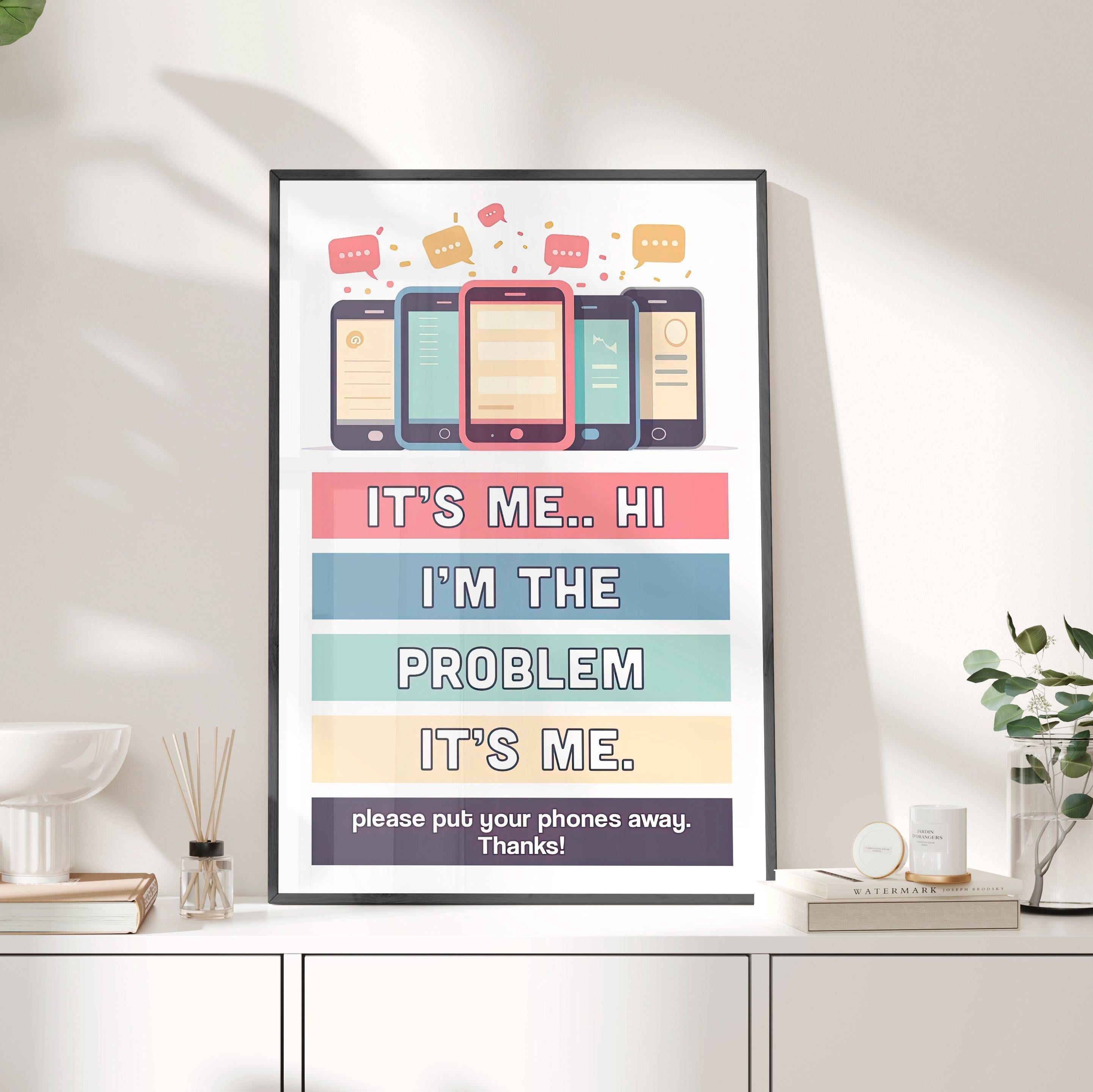 369 Prints No Cell Phones Sign Poster Gen Z Slang Class Posters, High ...