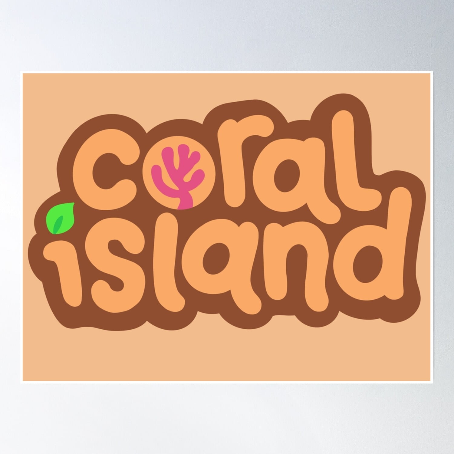 369 Prints Coral Island - Logo- No Framed, Vintage Wall Art, Trendy ...