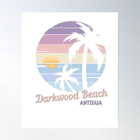 369 Prints Darkwood Beach, Antigua, Blissful Beach, Tropical Vintage ...