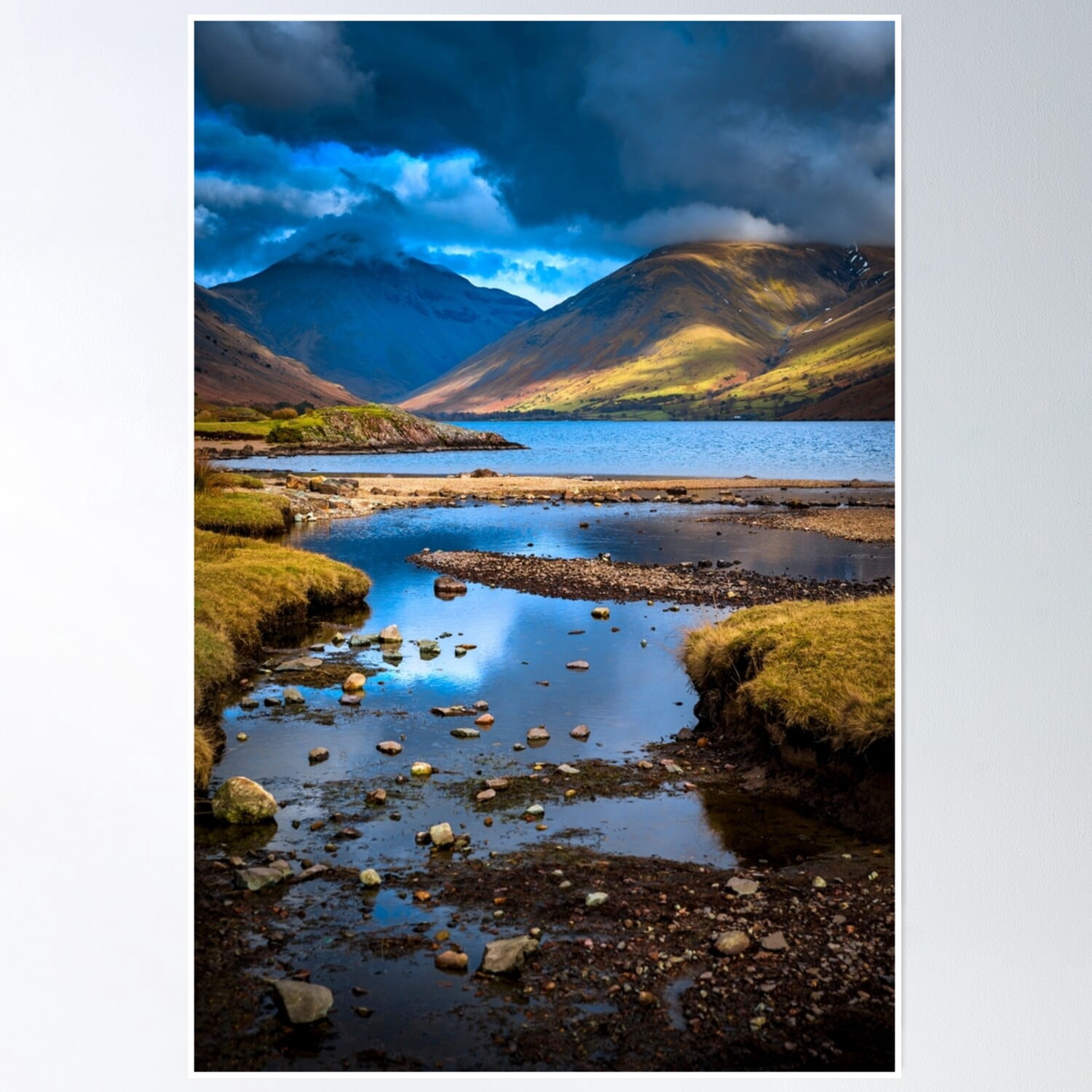 369 Prints Evening Lake- No Framed, Vintage Wall Art, Trendy Retro ...