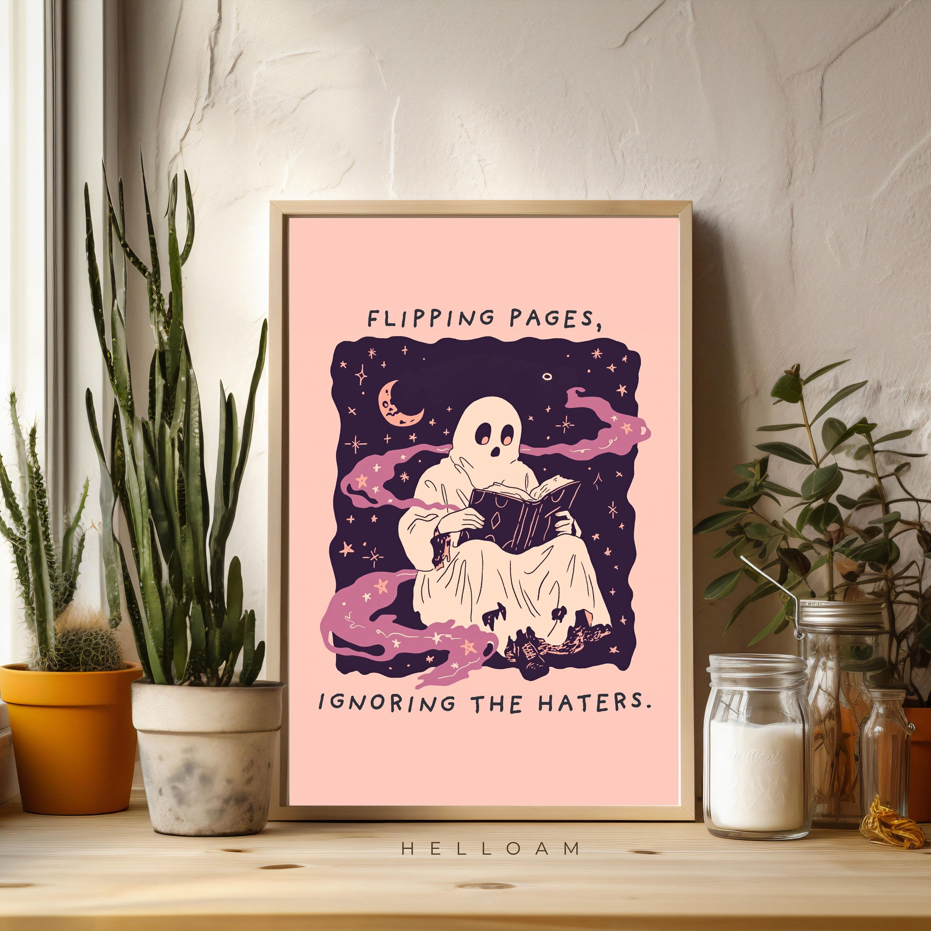 369 Prints Ghosts Art Print, Cute Ghost, Dark Academia, Moody Decor Vintage Poster, Gothic ...