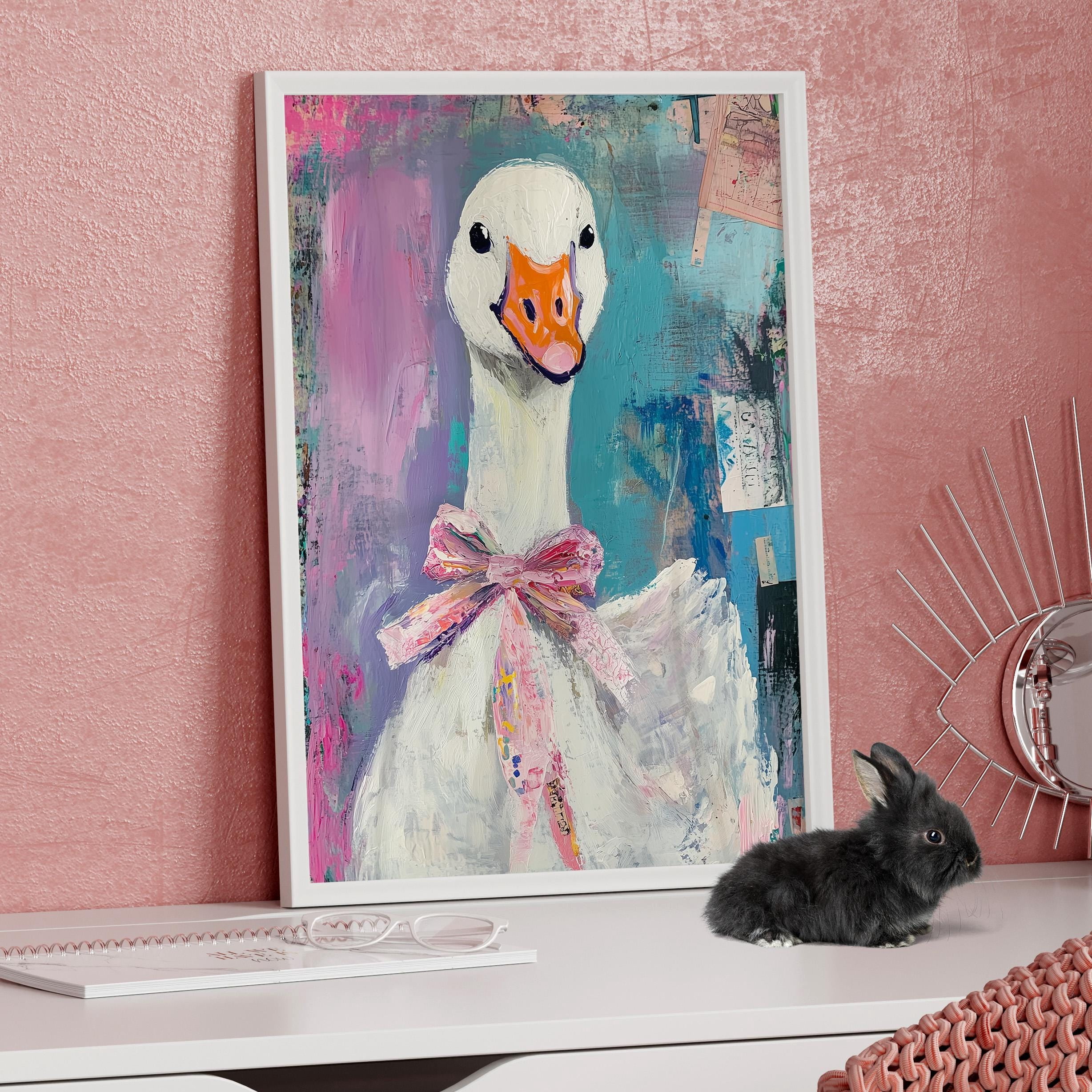 369 Prints Goose Portrait Pastel Retro Poster Farm Animal Wall Art ...