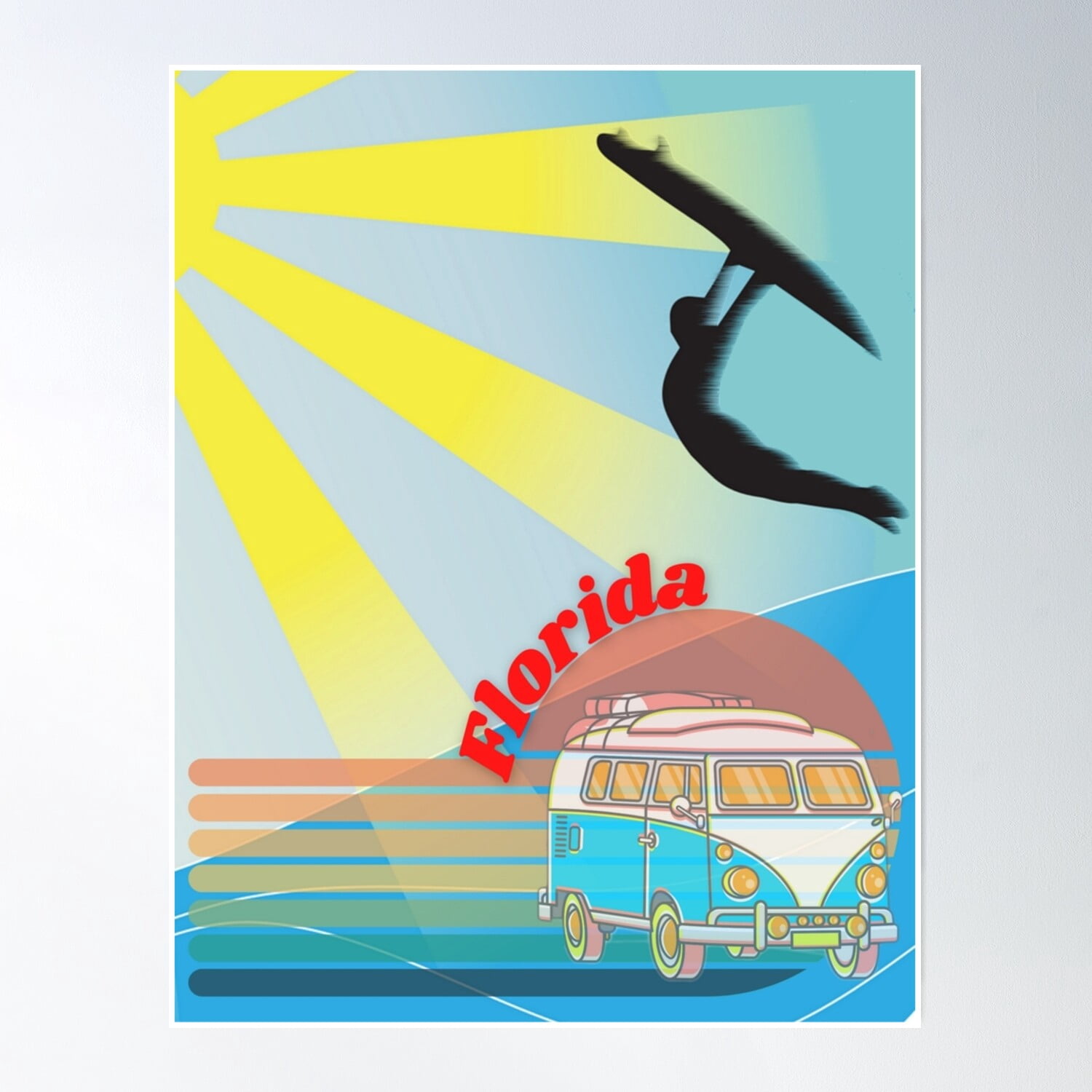 369 Prints Greatest Surfing Destinations, Radical Surfer Dude- No ...