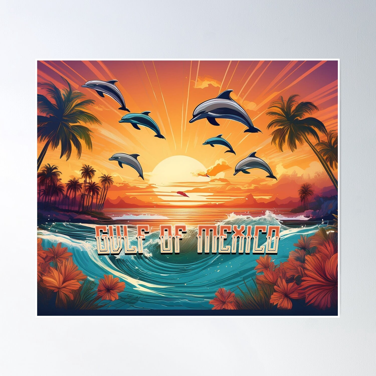 369 Prints Gulf Of Mexico- No Framed, Vintage Wall Art, Trendy Retro ...