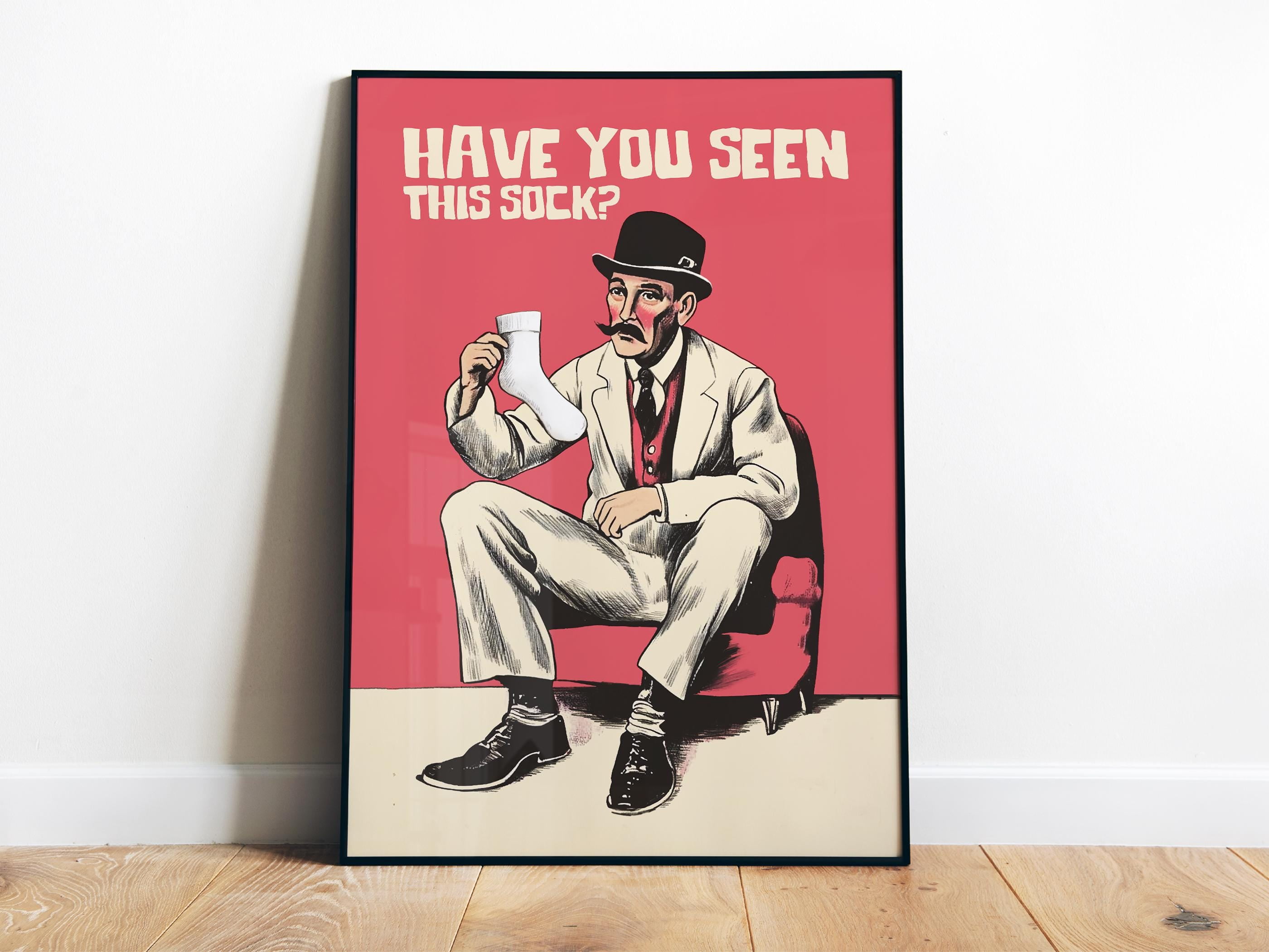 369 Prints Have You Seen This Sock Print Pink Laundry Printable Art ...