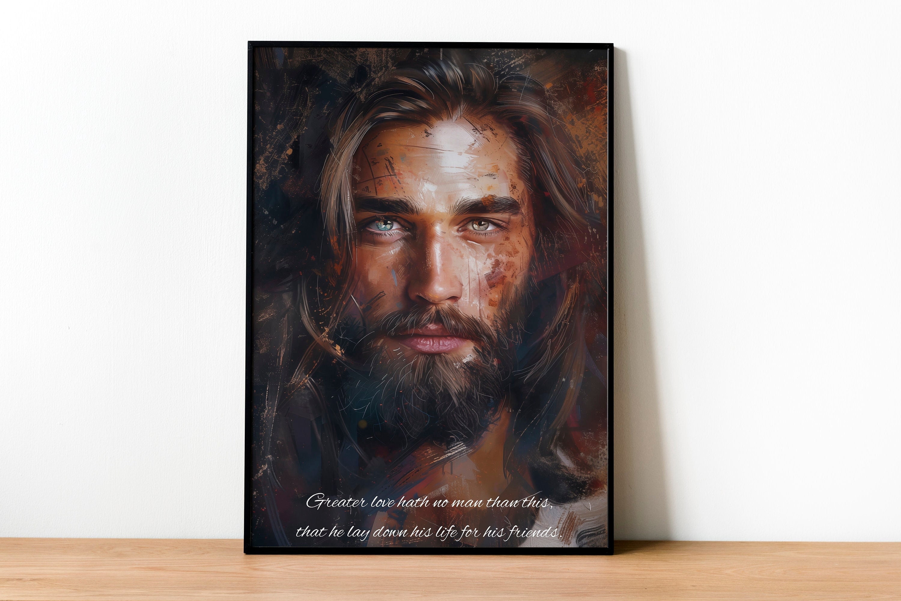 369 Prints Jesus Portrait Original Artwork Religious Wall Decor For ...