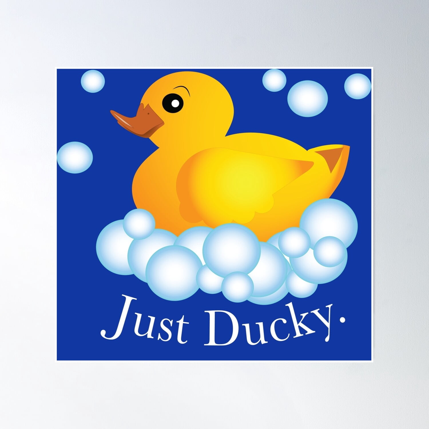 369 Prints Just Ducky Rubber Duck And Bubbles Design- No Framed ...