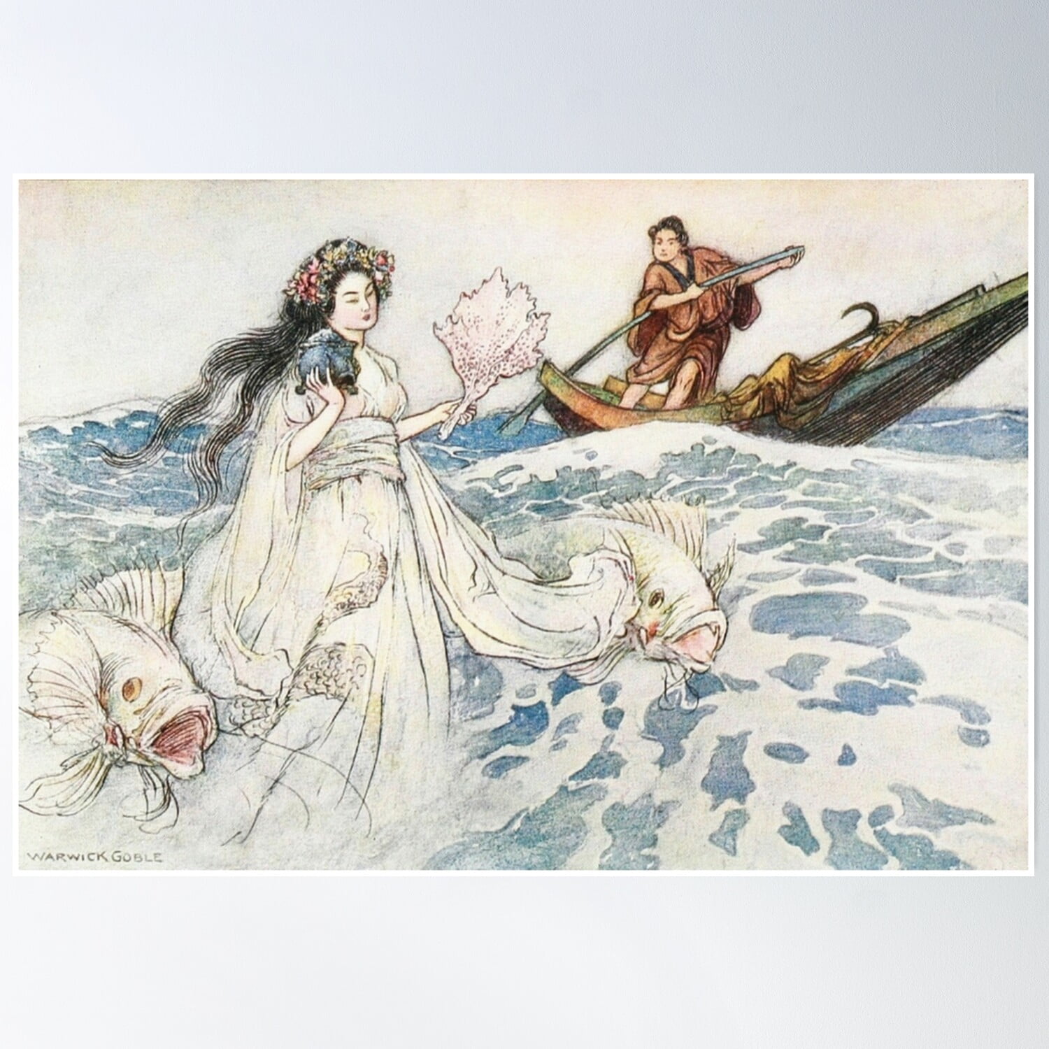 369 Prints Lady In The Water From Japanese Tales Illustration - Warwick ...