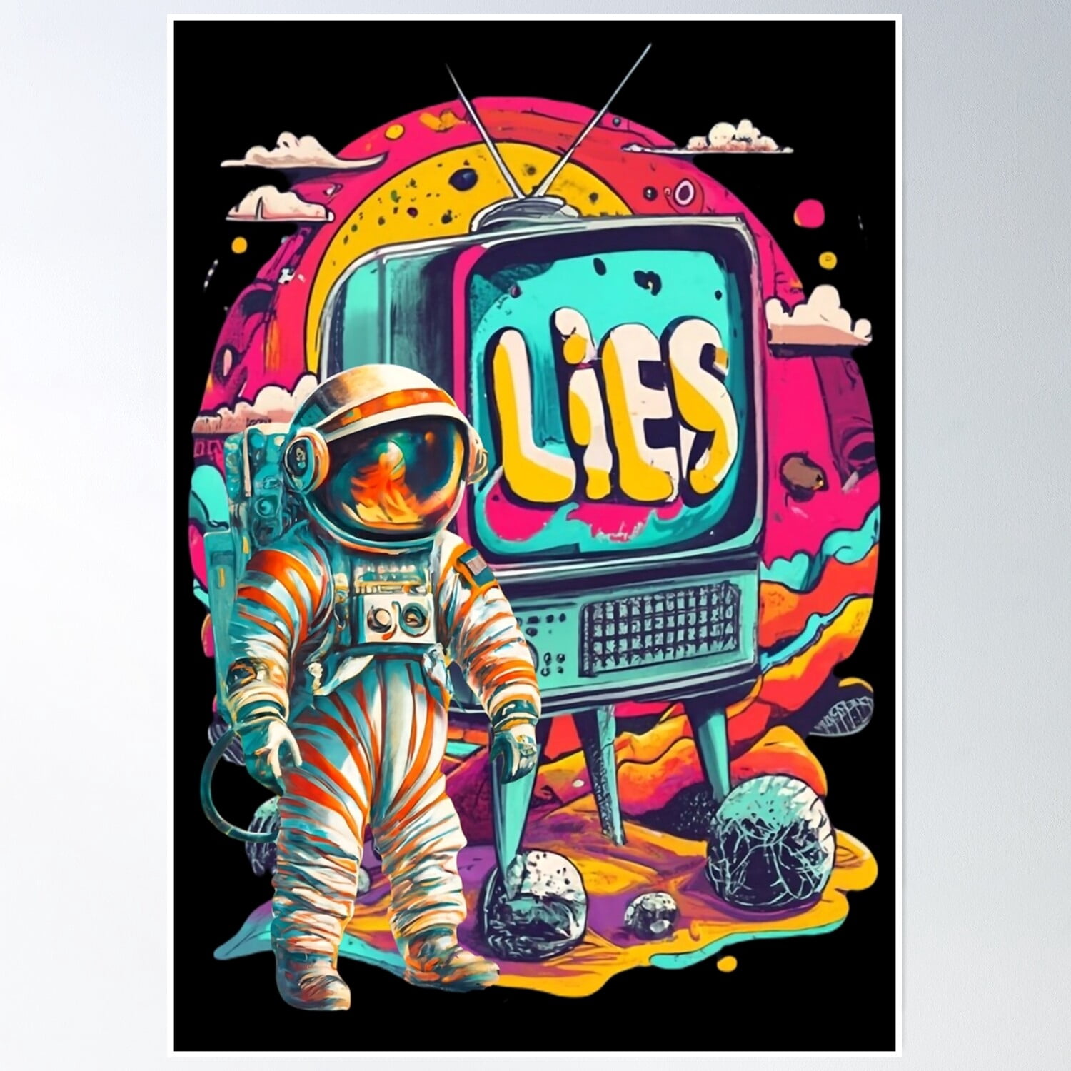 369 Prints Lies - Moon Mission Hoax - 1969 - Conspiracy- No Framed ...