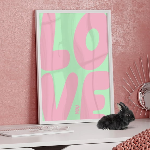 Be My Valentine Heart Love Hearts Pink Gold s Day Poster Anniversary ...