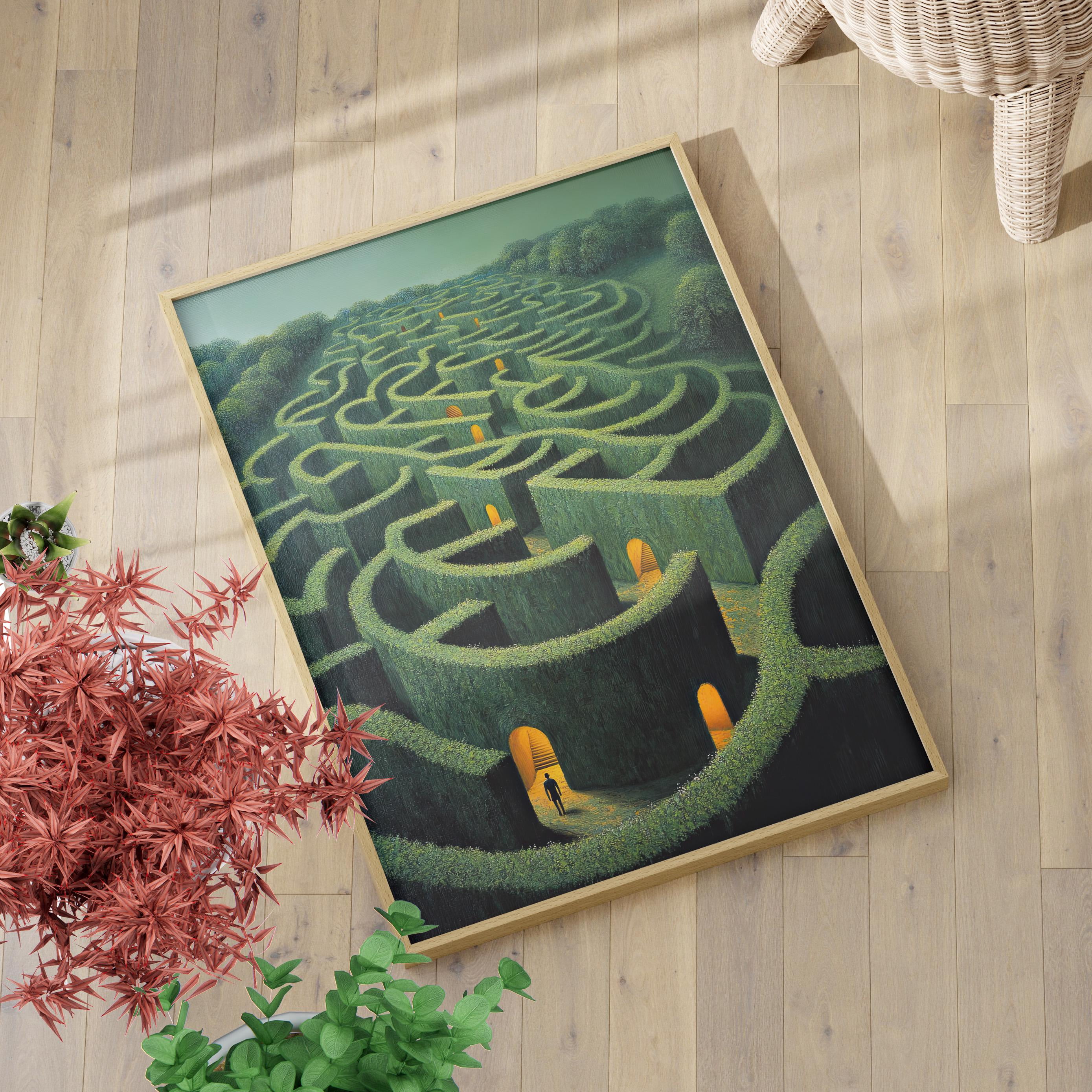 369 Prints Magical Hedge Maze Fantasy Wall Art Poster Whimsical Garden ...
