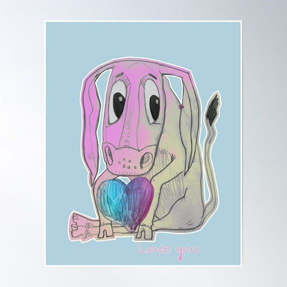 369 Prints Mushy Eyes Love Donkey (Original Drawing By Acci) Love You ...