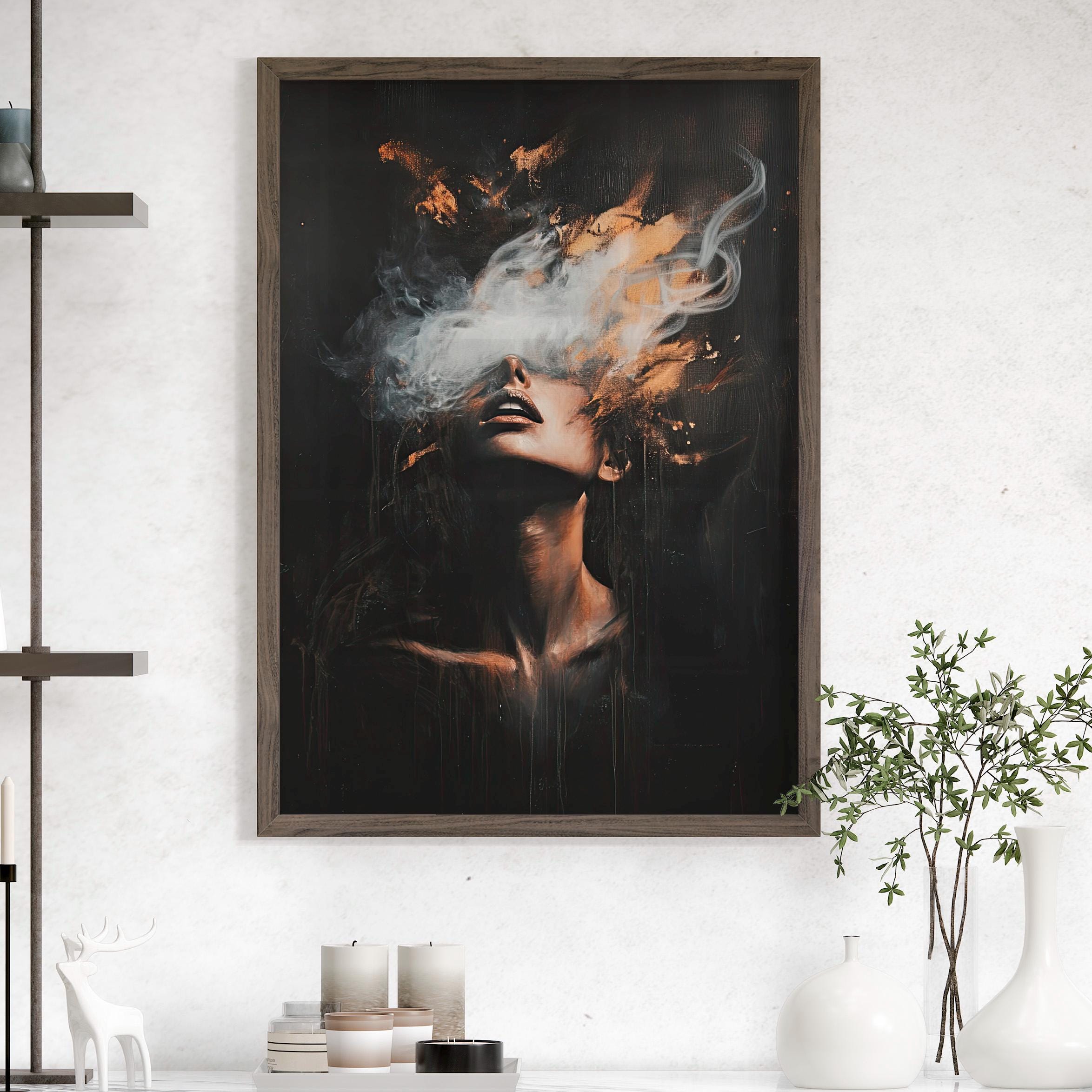 369 Prints Mysterious Woman Portrait Dark Oil Poster Moody Gothic Decor ...