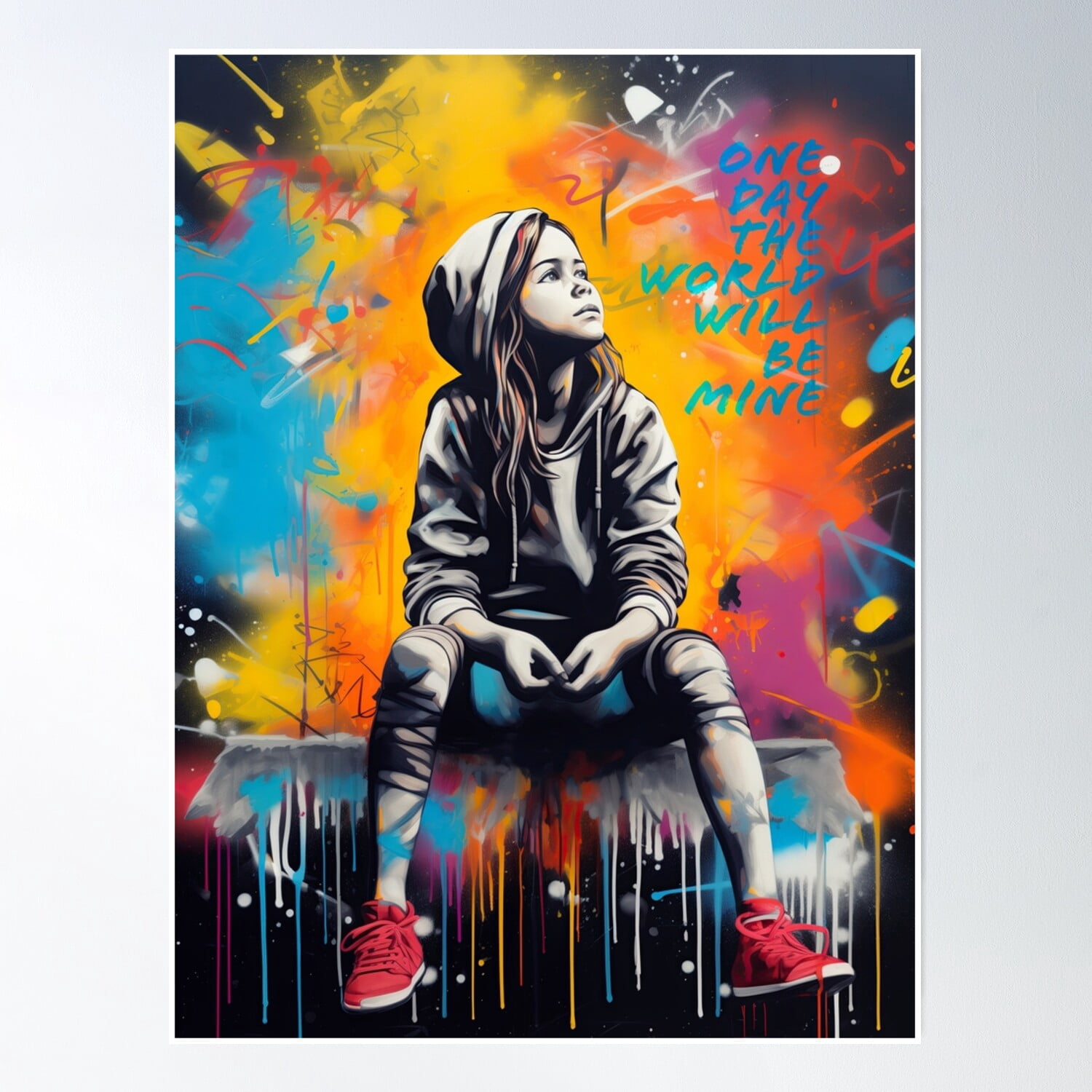 369 Prints One Day The World Will Be Mine - Street Art Banksy Style- No ...