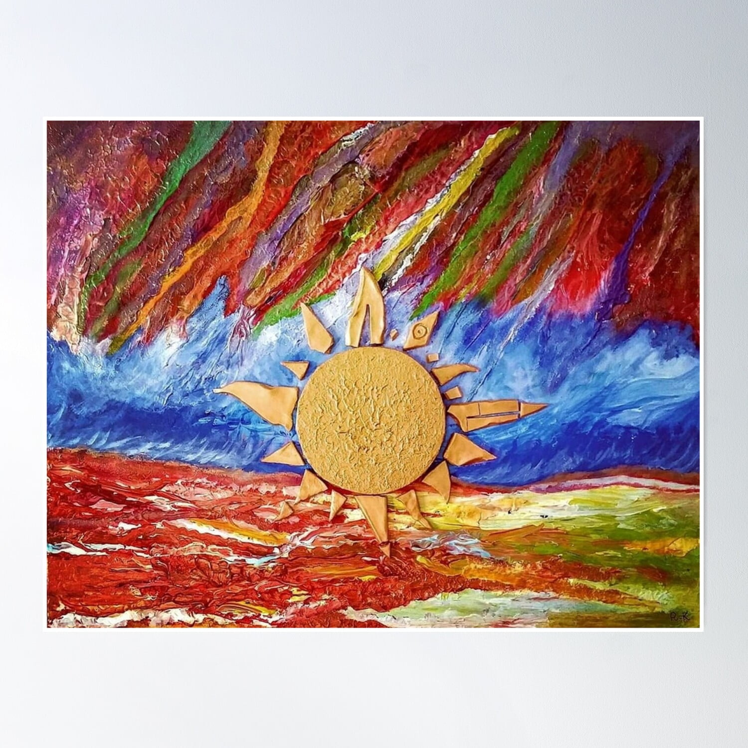 369 Prints Original Richard Kazar Sky Sun Raimbow Sea Beach- No Framed ...