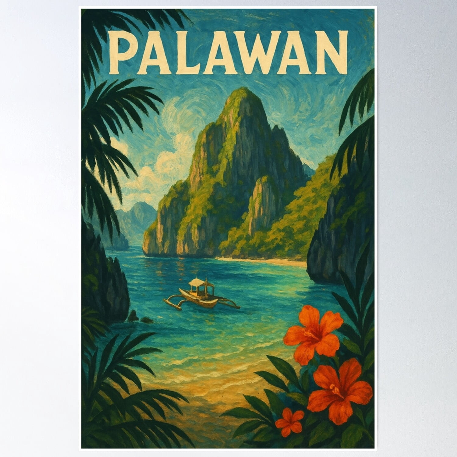 369 Prints Palawan El Nido Limestone Cliffs Philippines Coast- No ...