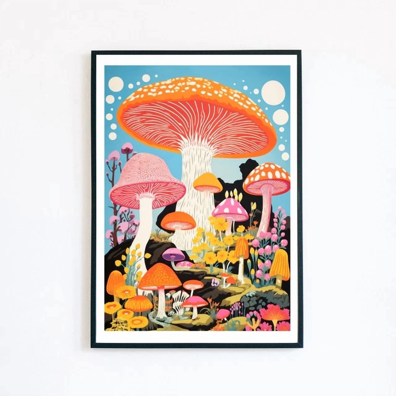 369 Prints Psychedelic Mushroom Funky Painting Illustration Wall Decor ...