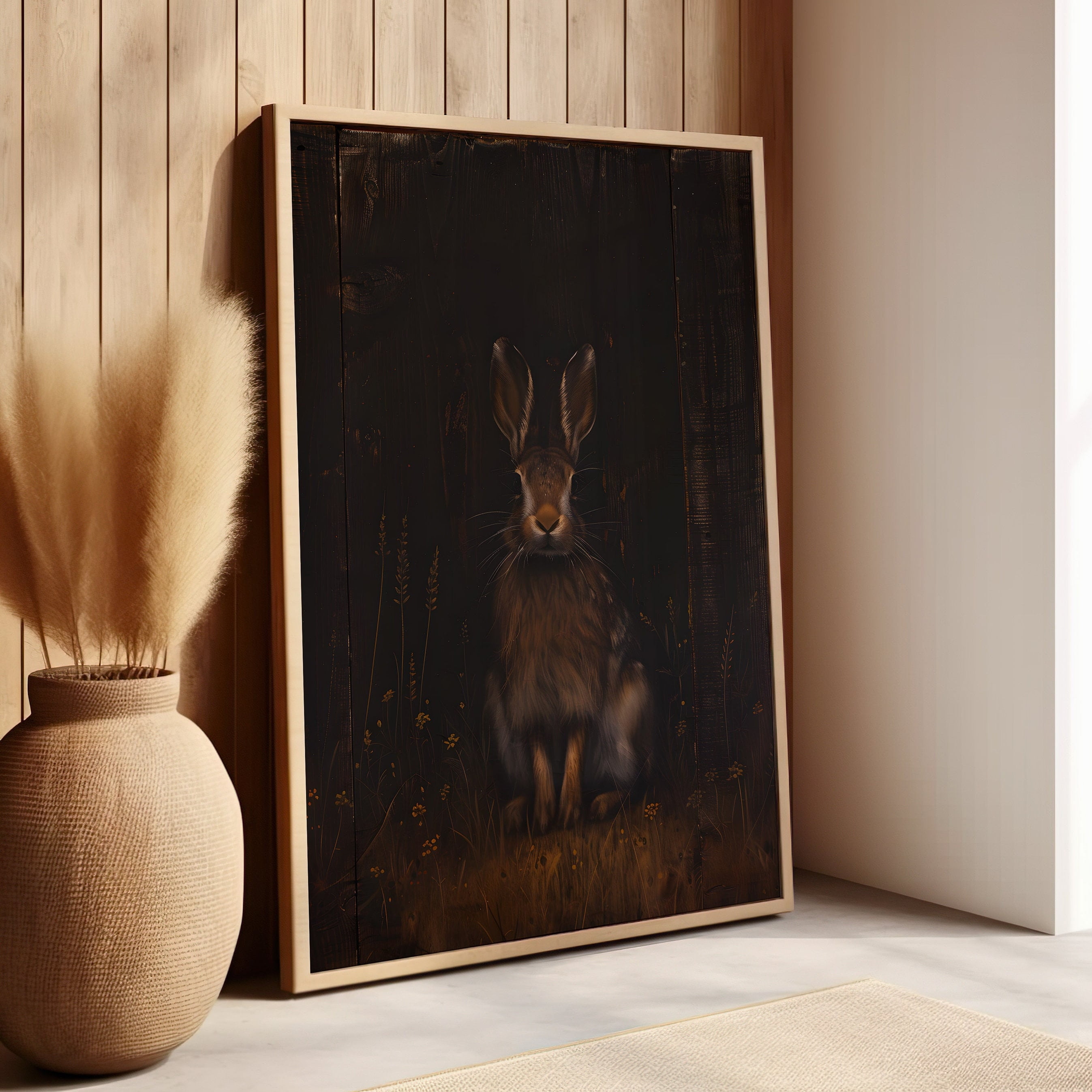 369 Prints Rabbit Rustic Wildlife Wall Art Dark Academia Hare Art Print ...