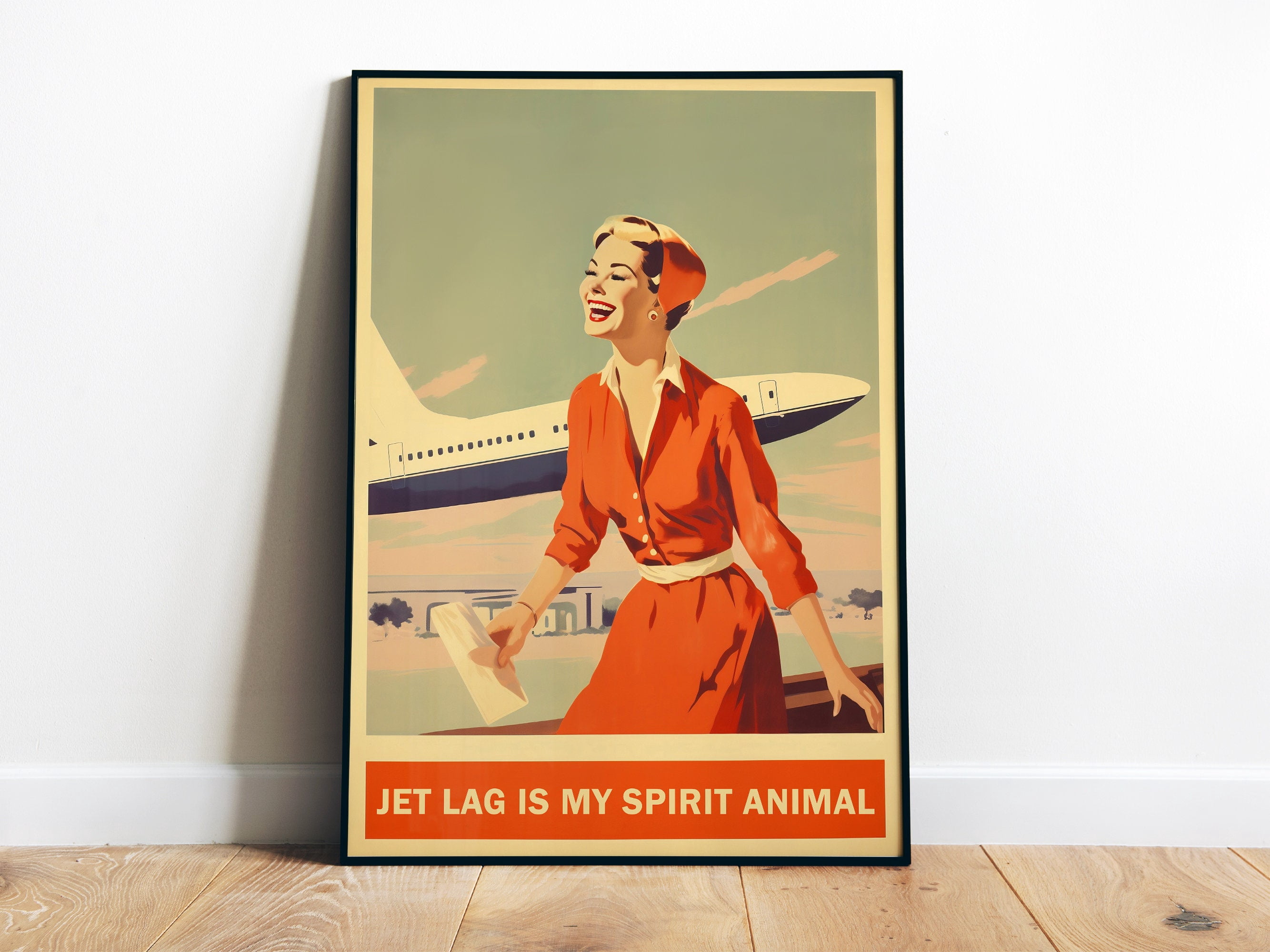 369 Prints Retro Travel Poster Print Flight Attendant Art Cabin Crew ...