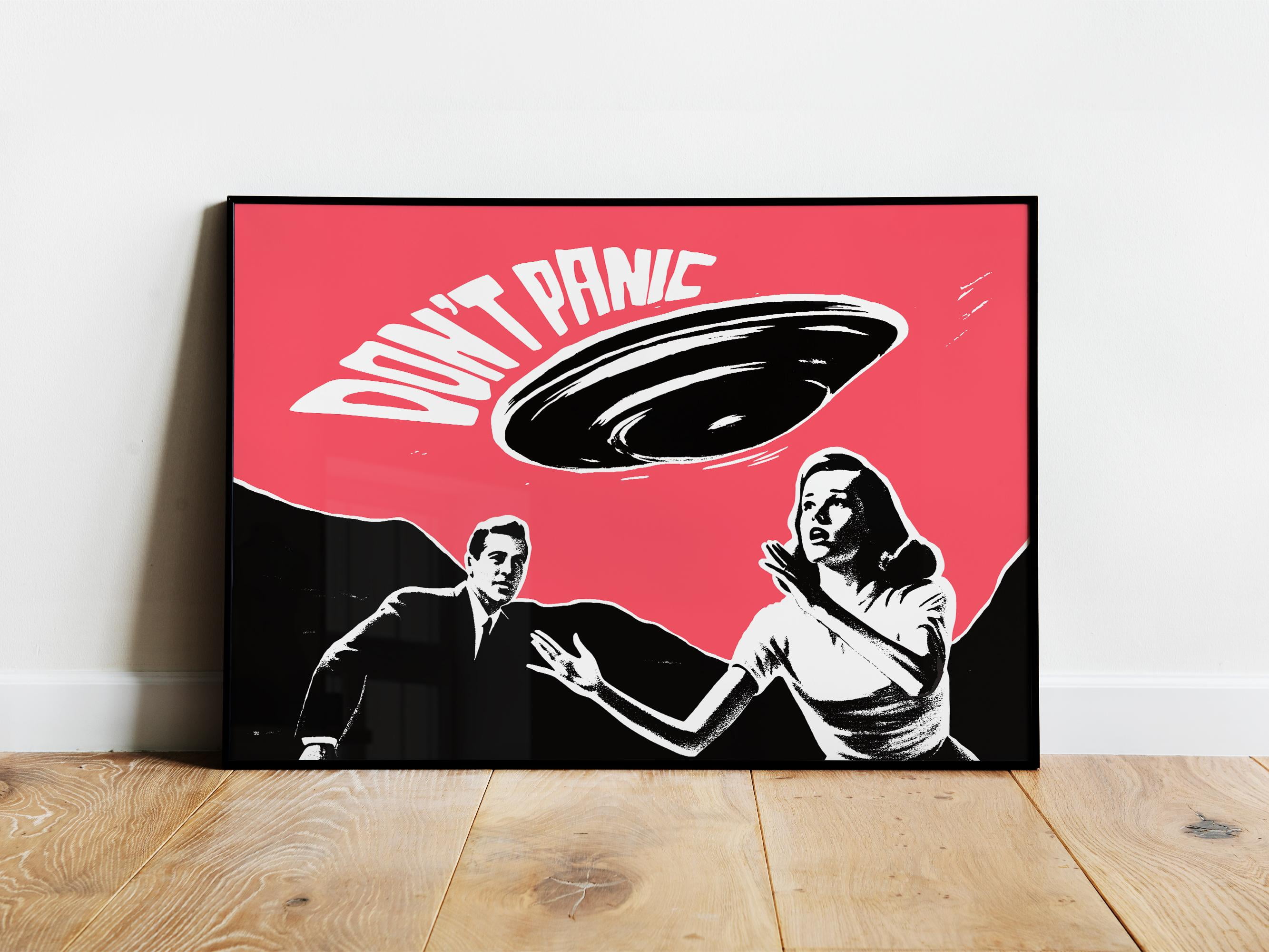 369 Prints Retro Ufo Print Aliens Wall Art Don'T Poster Print Sci Fi ...