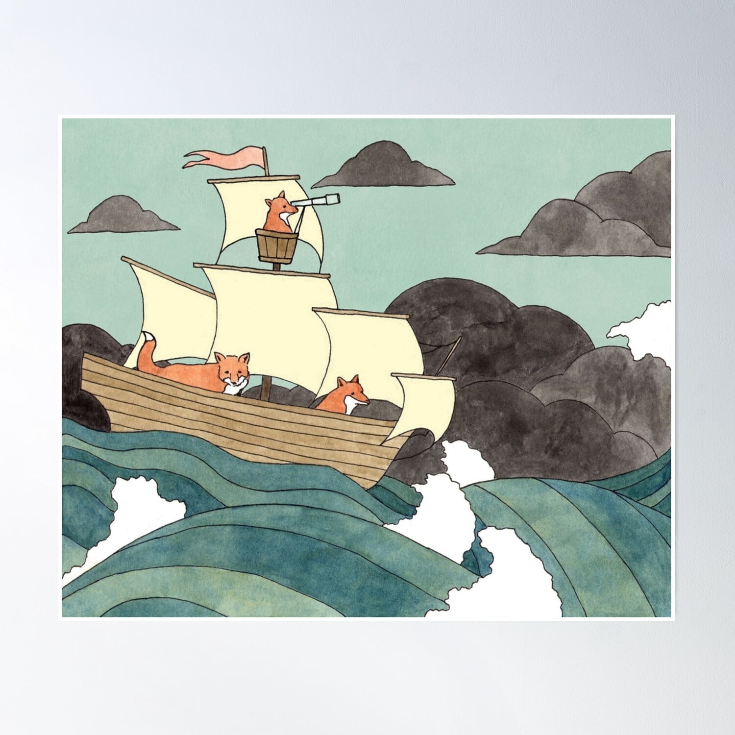 369 Prints Sail Close To The Wind- No Framed, Vintage Wall Art, Trendy Retro Print, Room Decor ...