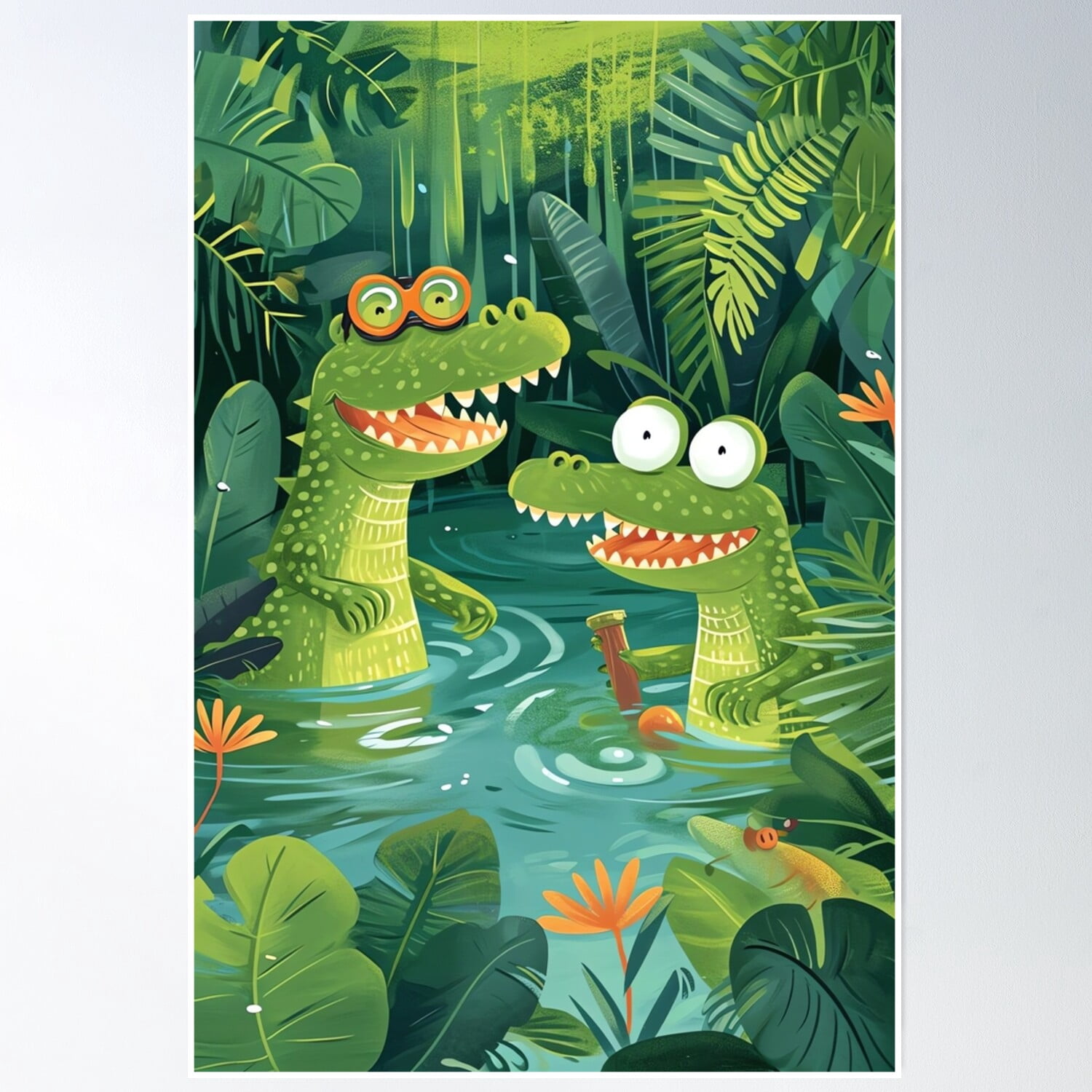 369 Prints Secret Agent Crocs- No Framed, Vintage Wall Art, Trendy ...