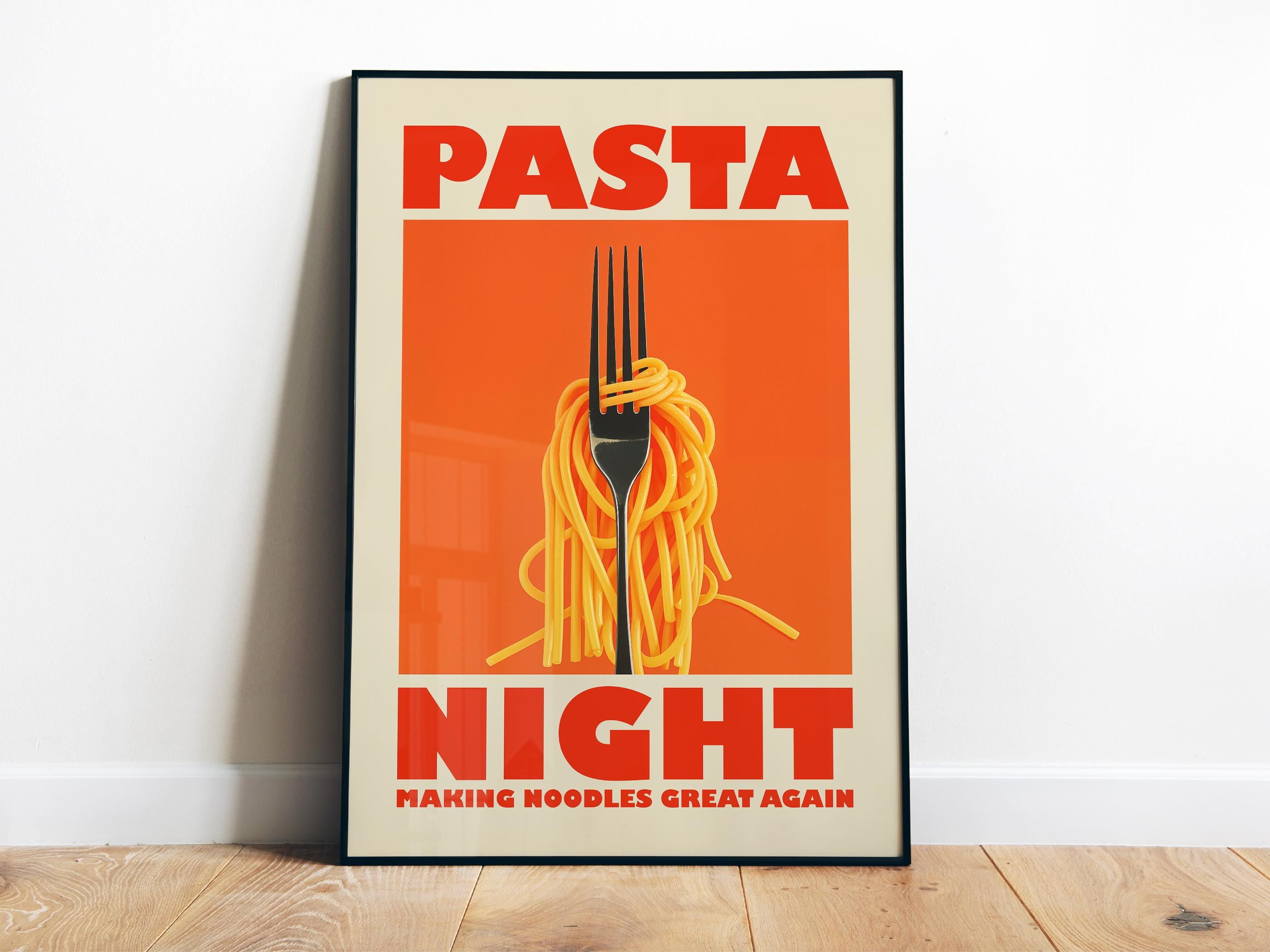 369 Prints Spaghetti Wall Art Retro Kitchen Wall Art Pasta Print ...