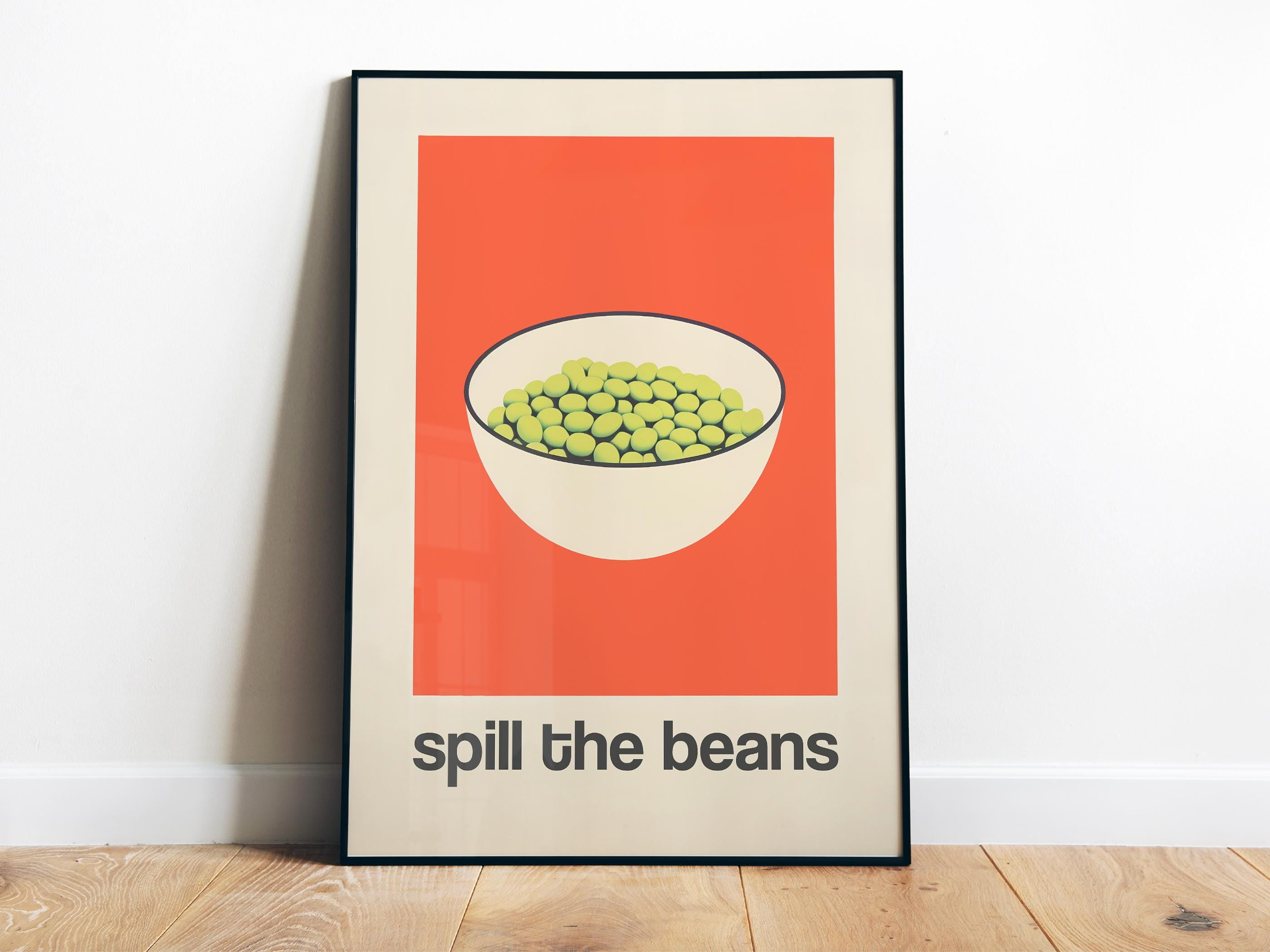 369 Prints Spill The Beans Art Kitchen Wall Art Printable Minimalist ...