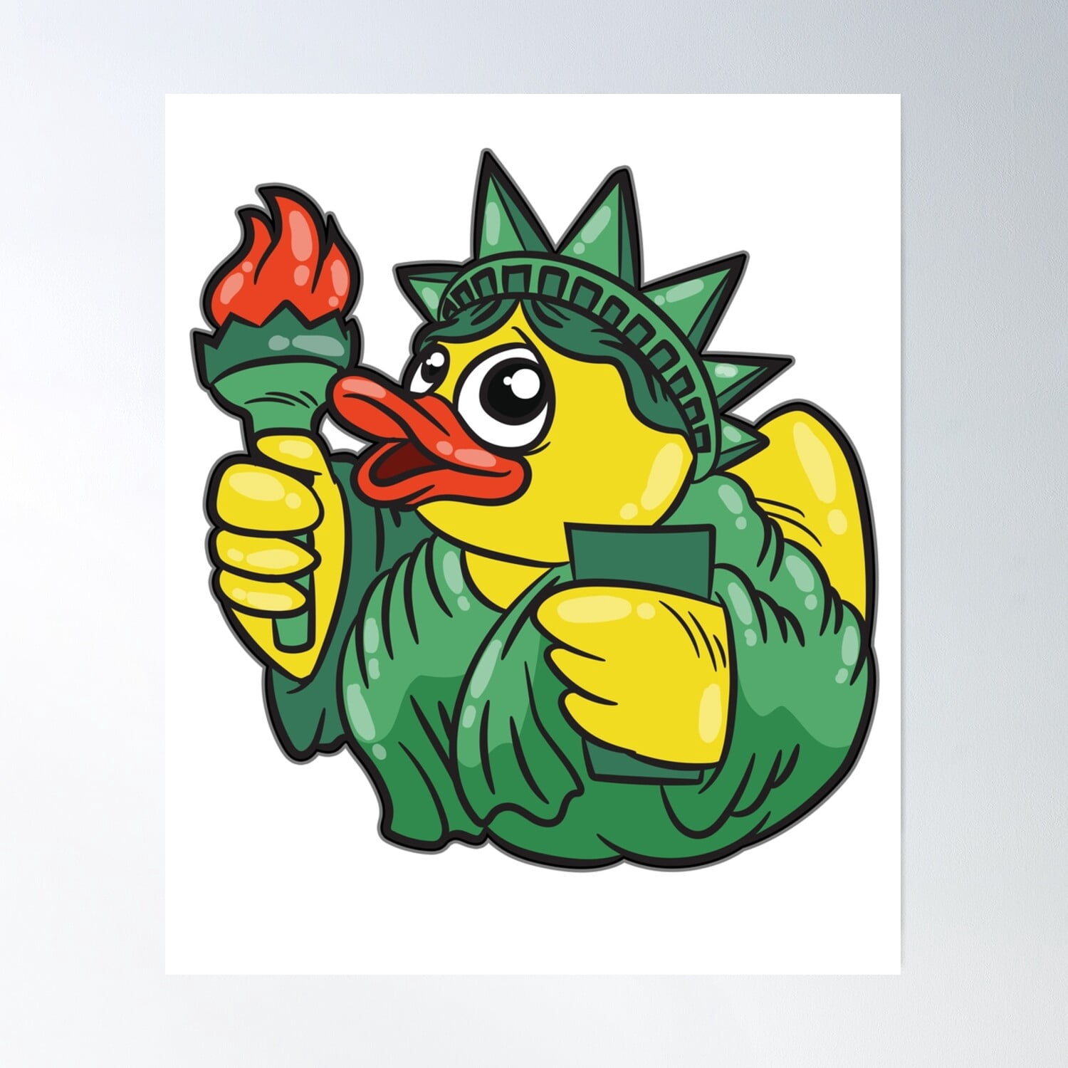 369 Prints Statue Of Liberty Rubber Duck- No Framed, Vintage Wall Art ...