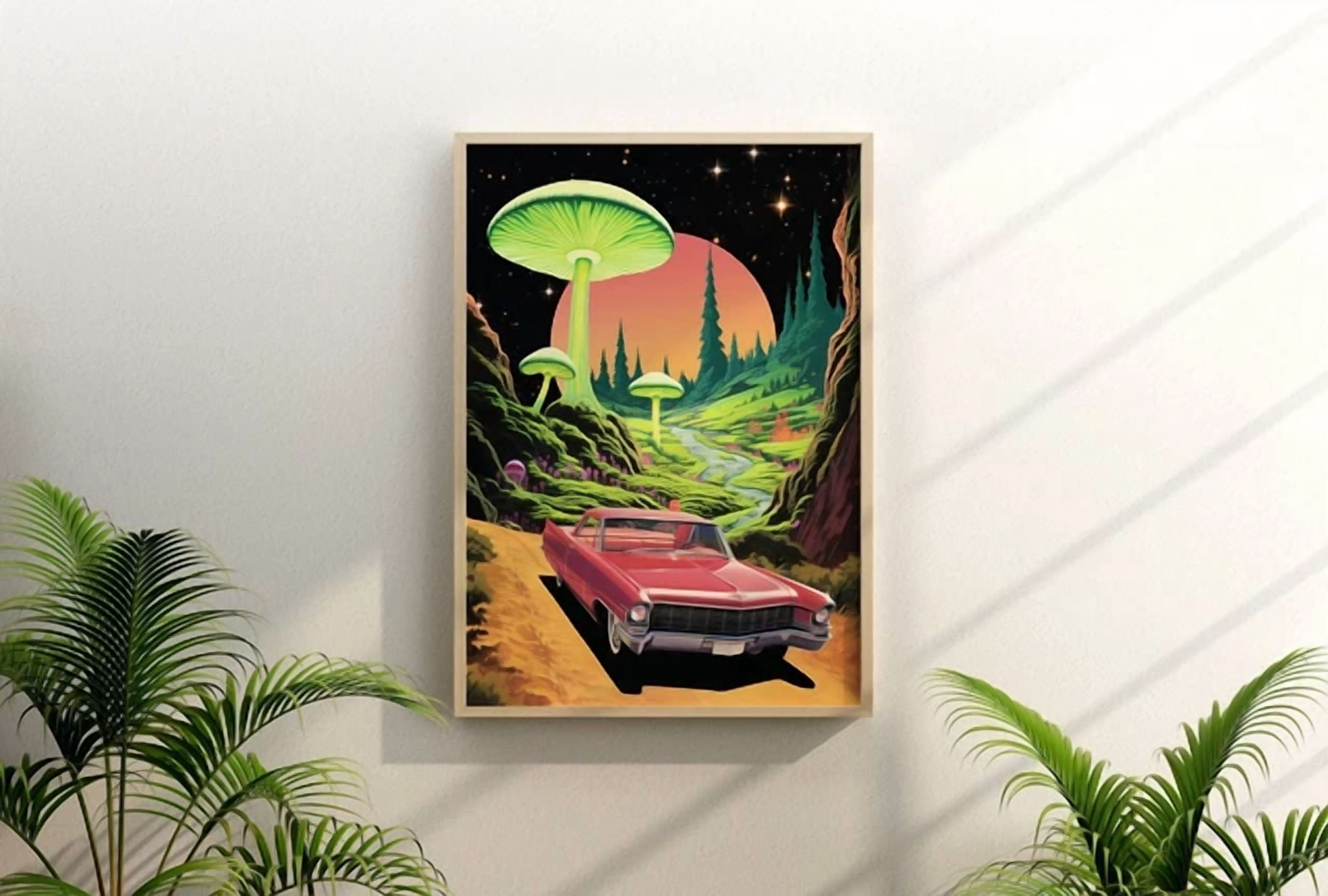 369 Prints Trippy Trip 5 Vintage Psychedelic Print Surreal Retro Wall ...