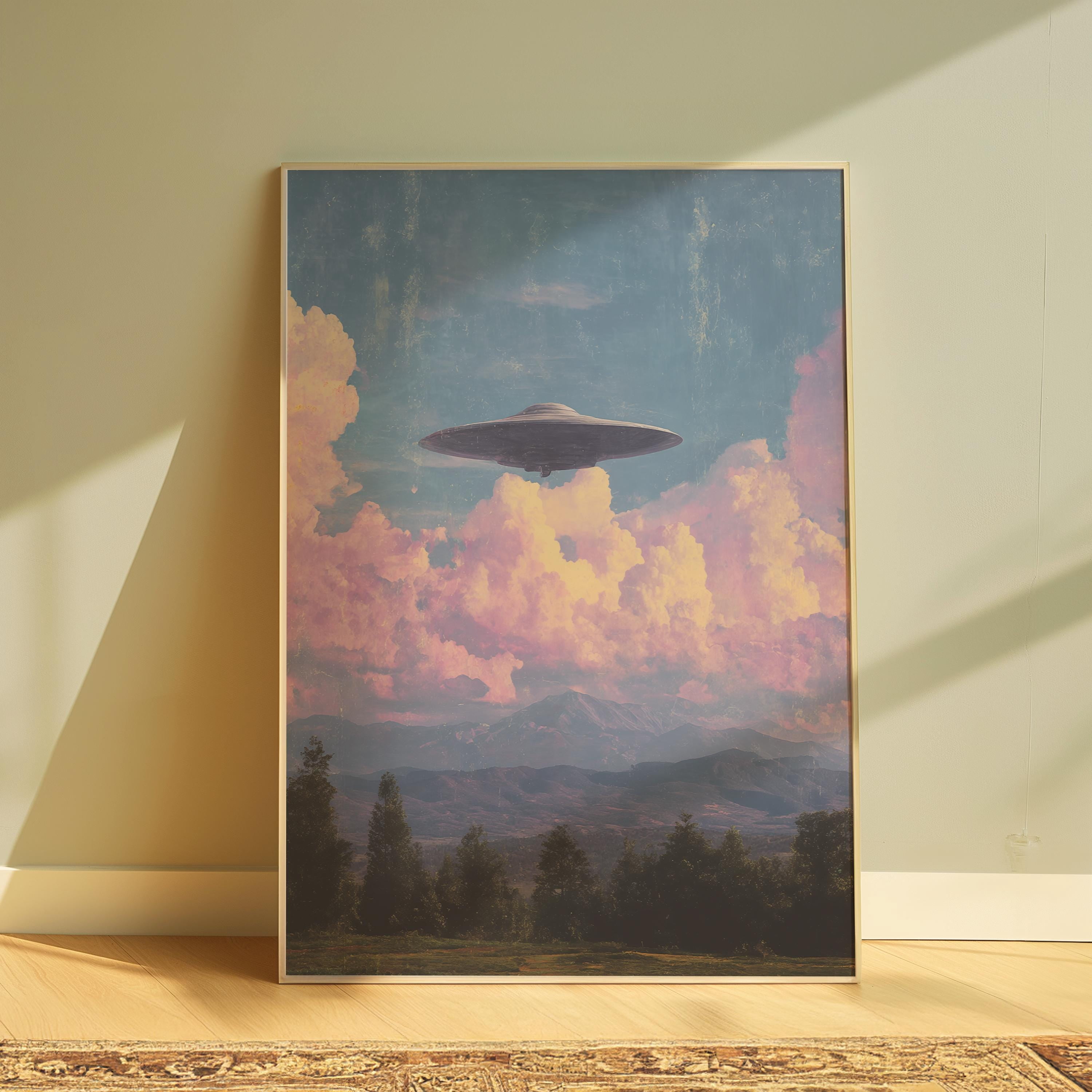 369 Prints Ufo Wall Decor Nature Printable Vintage Photography Wall Art ...