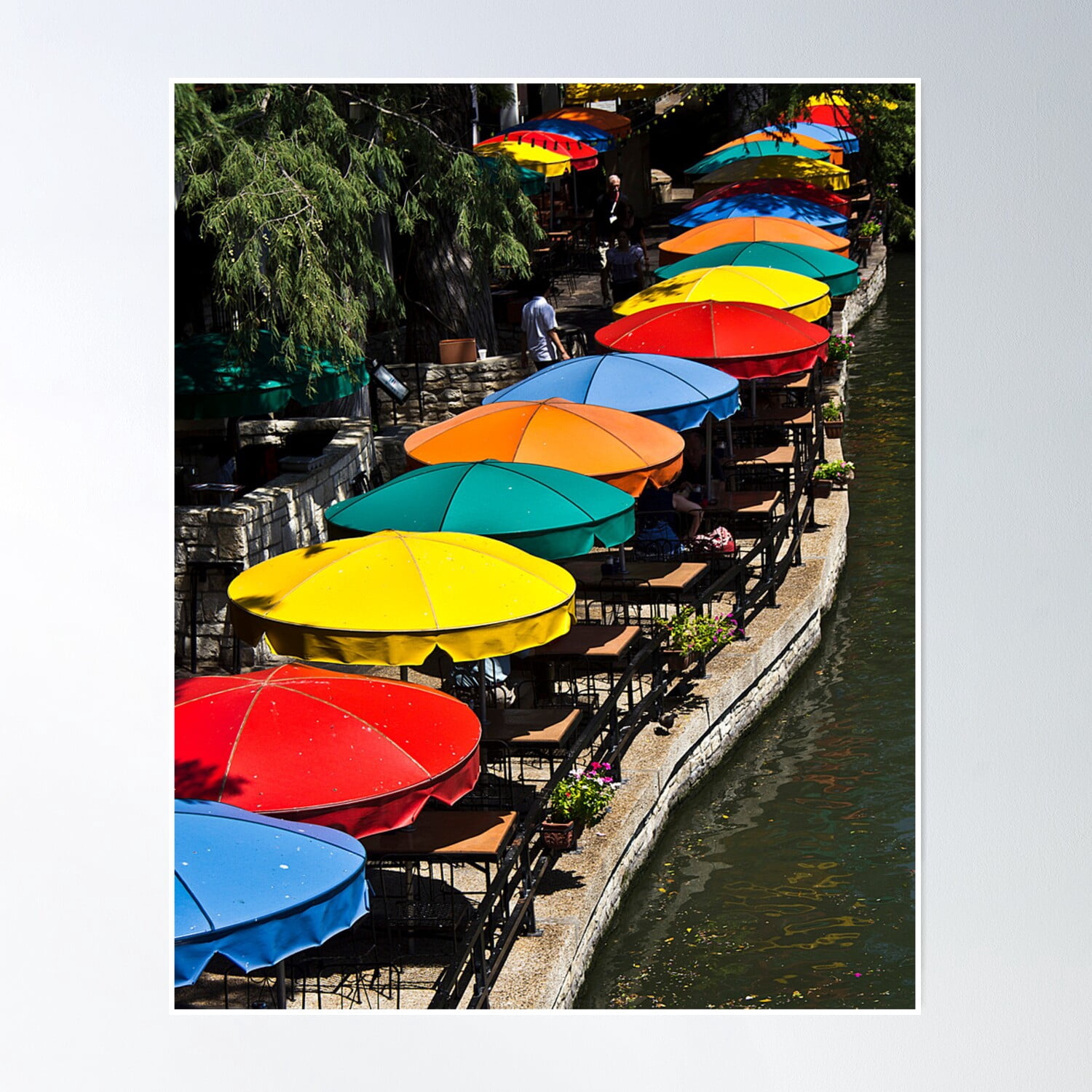 369 Prints Umbrella Row- No Framed, Vintage Wall Art, Trendy Retro ...