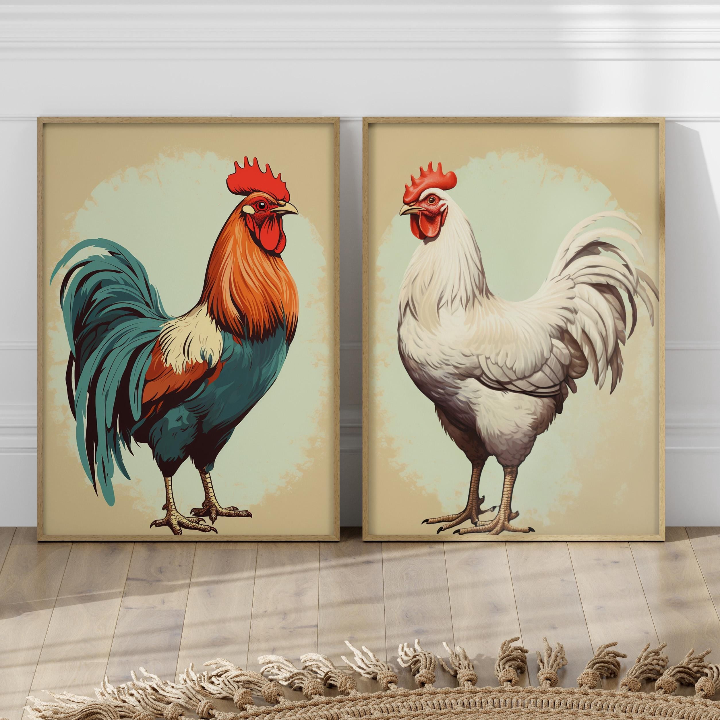 369 Prints Vintage And Classic Chicken Wall Art Print Or Set, Old ...
